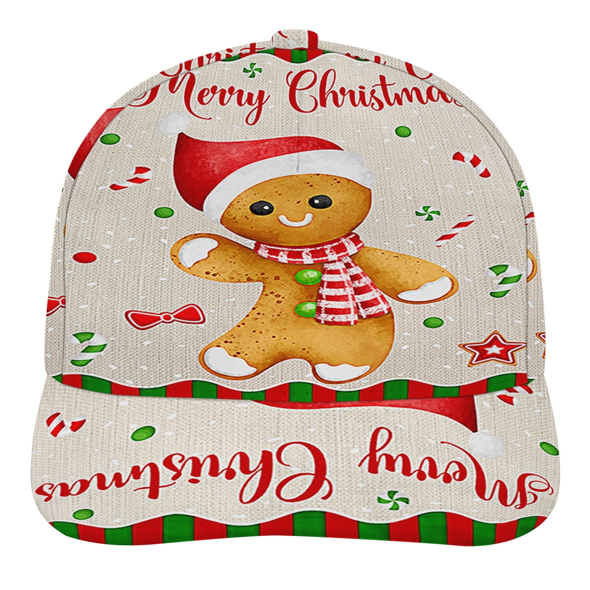 Gingerbread Man ChriStas baseball cap hat - Walmart.com