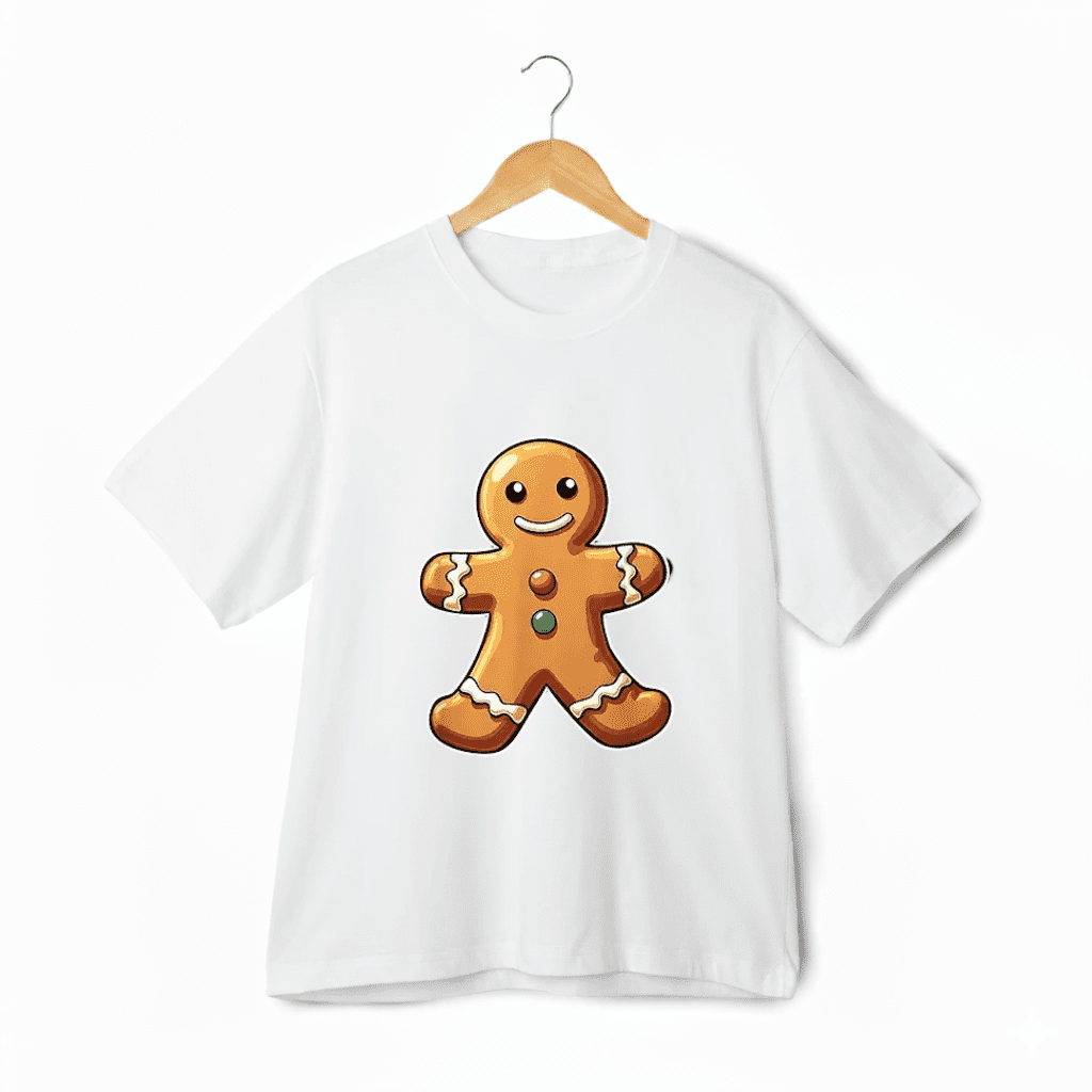 Gingerbread Man Christmas Cookie Baking Festive Holiday Art Unisex T ...