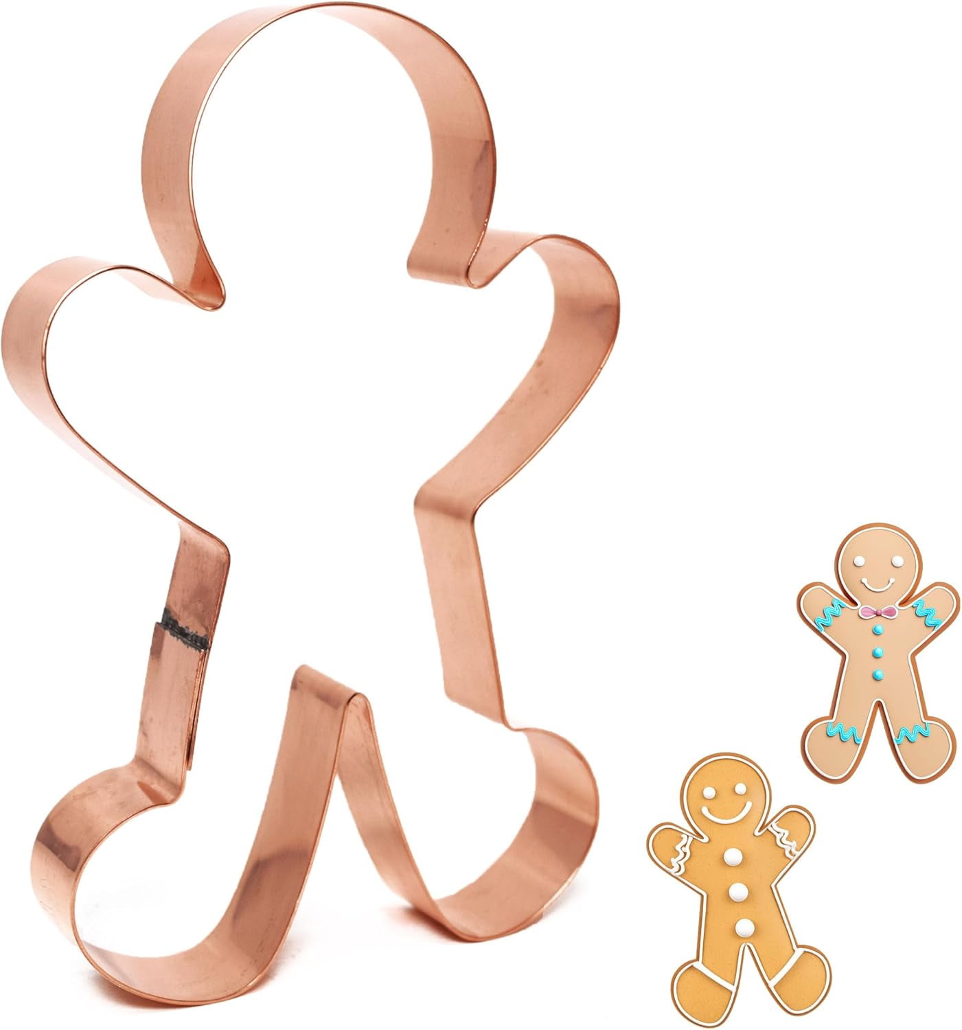 Gingerbread Man Cookie Cutter 4 x 5.5 in Copper Handmade in the for ...