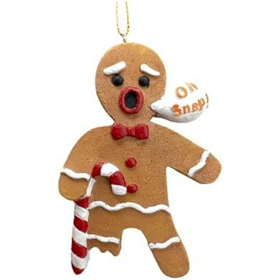 Gingerbread Man Cookie Oh Snap! Broken Leg Candy Cane Crutch Funny ...