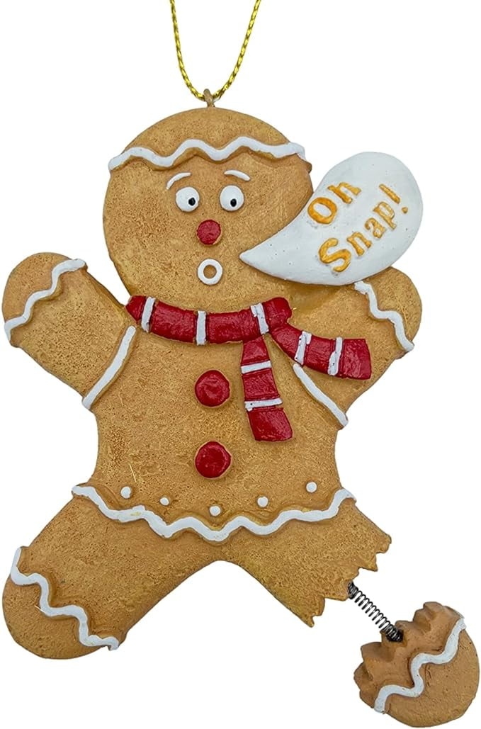 Gingerbread Man Cookie Oh Snap! Broken Leg Funny Christmas Tree ...