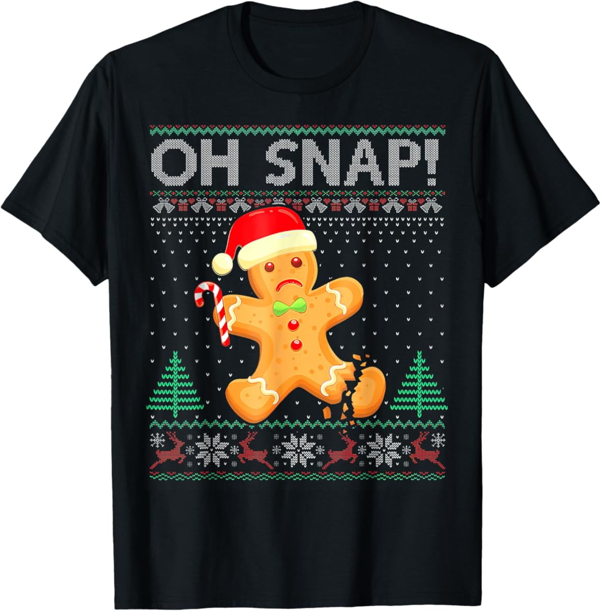 Gingerbread Man Cookie Sweater Oh Snap T-Shirt Sweatshirt All Size S ...