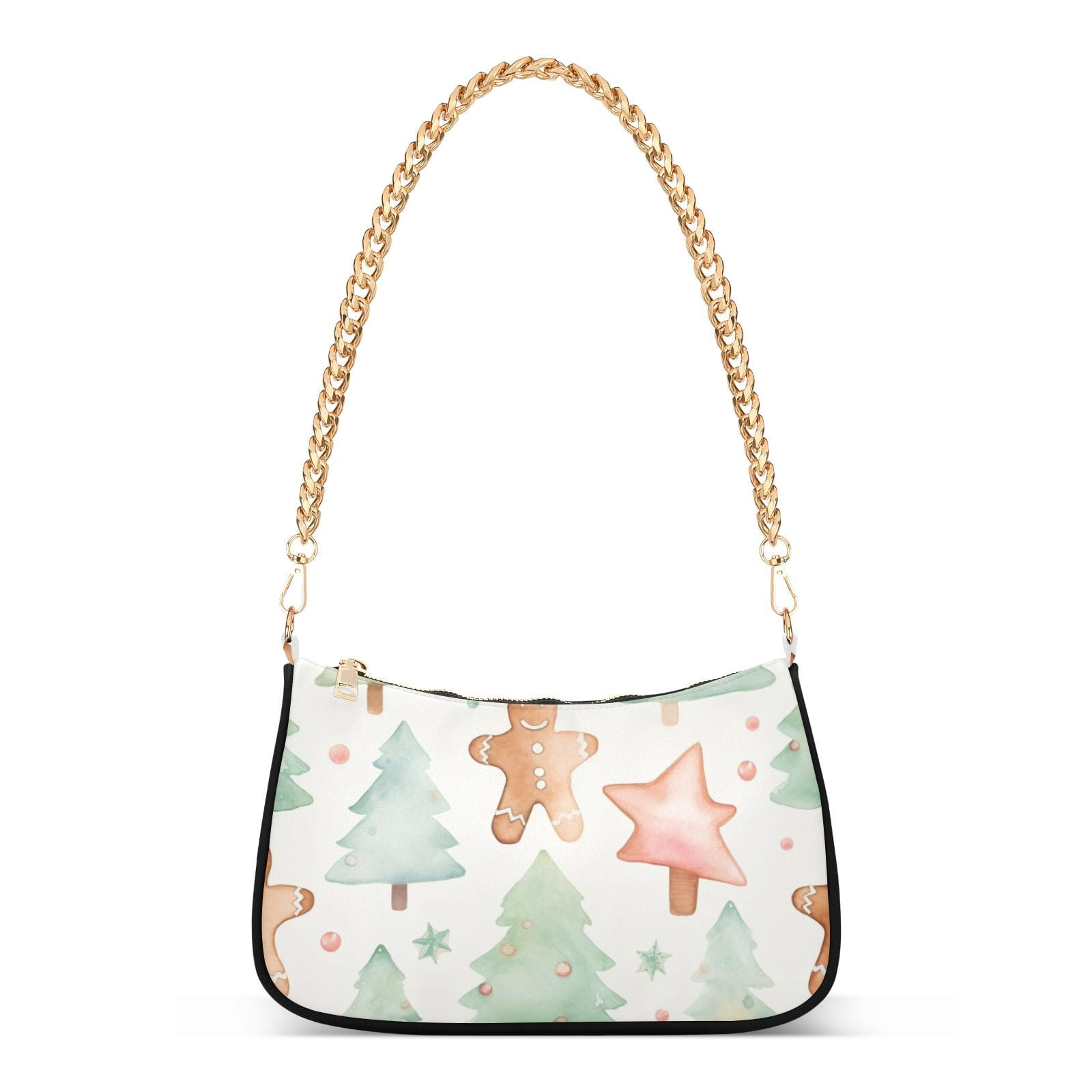 Gingerbread Man Cookies TreesWomen Small Shoulder Bag Crossbody Tote ...