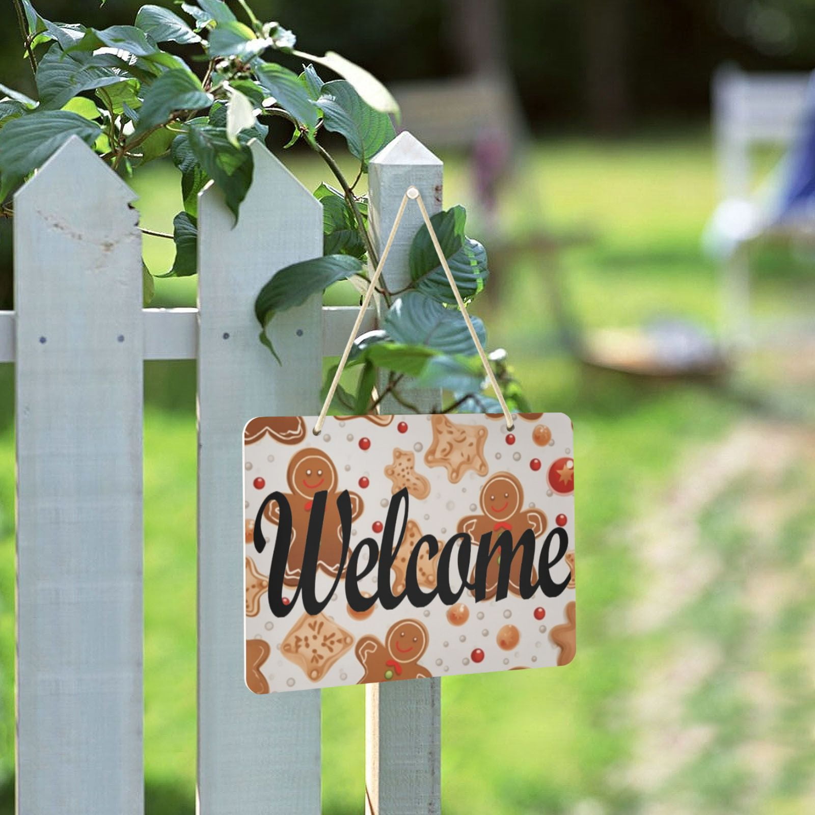 Gingerbread Man Cookies Welcome Sign for Front Door Porch Wreath Door ...