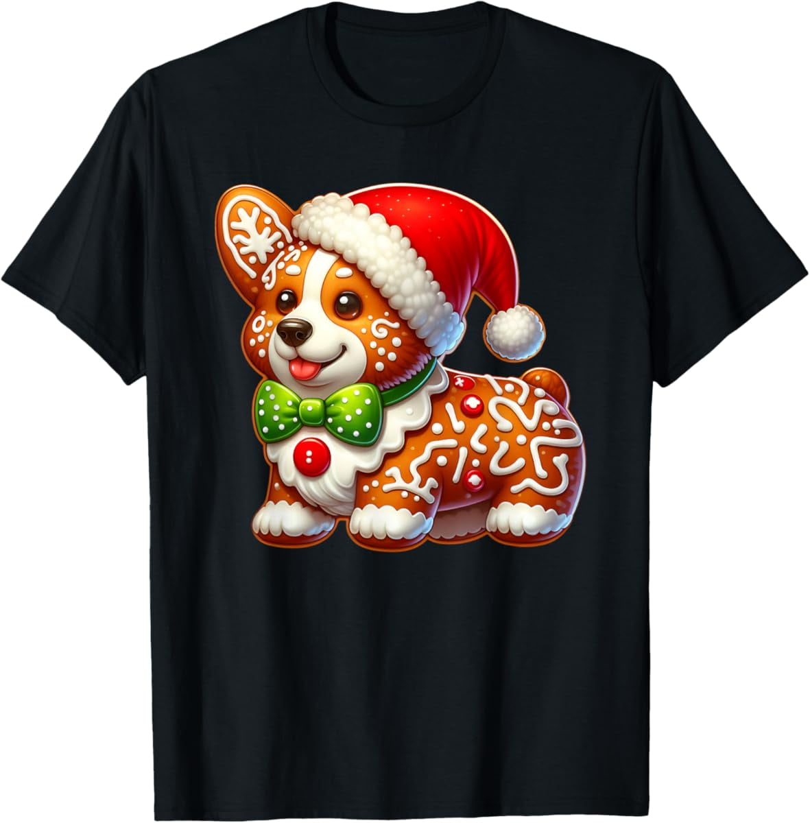 Gingerbread Man Corgi Dog Womens Mens T-Shirt - Walmart.com