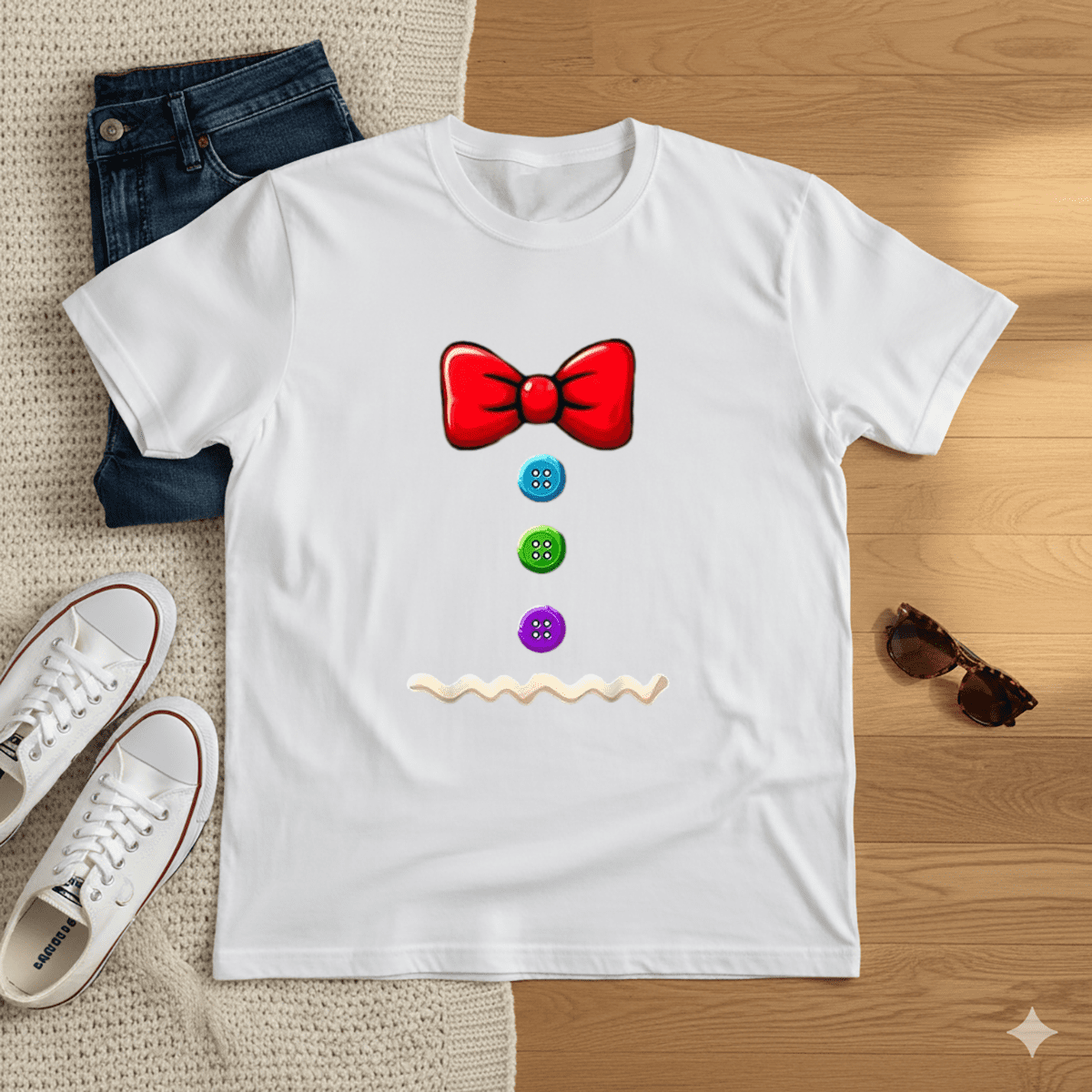 Gingerbread Man Costume Novelty Christmas Holiday Gift Unisex Tee up to ...