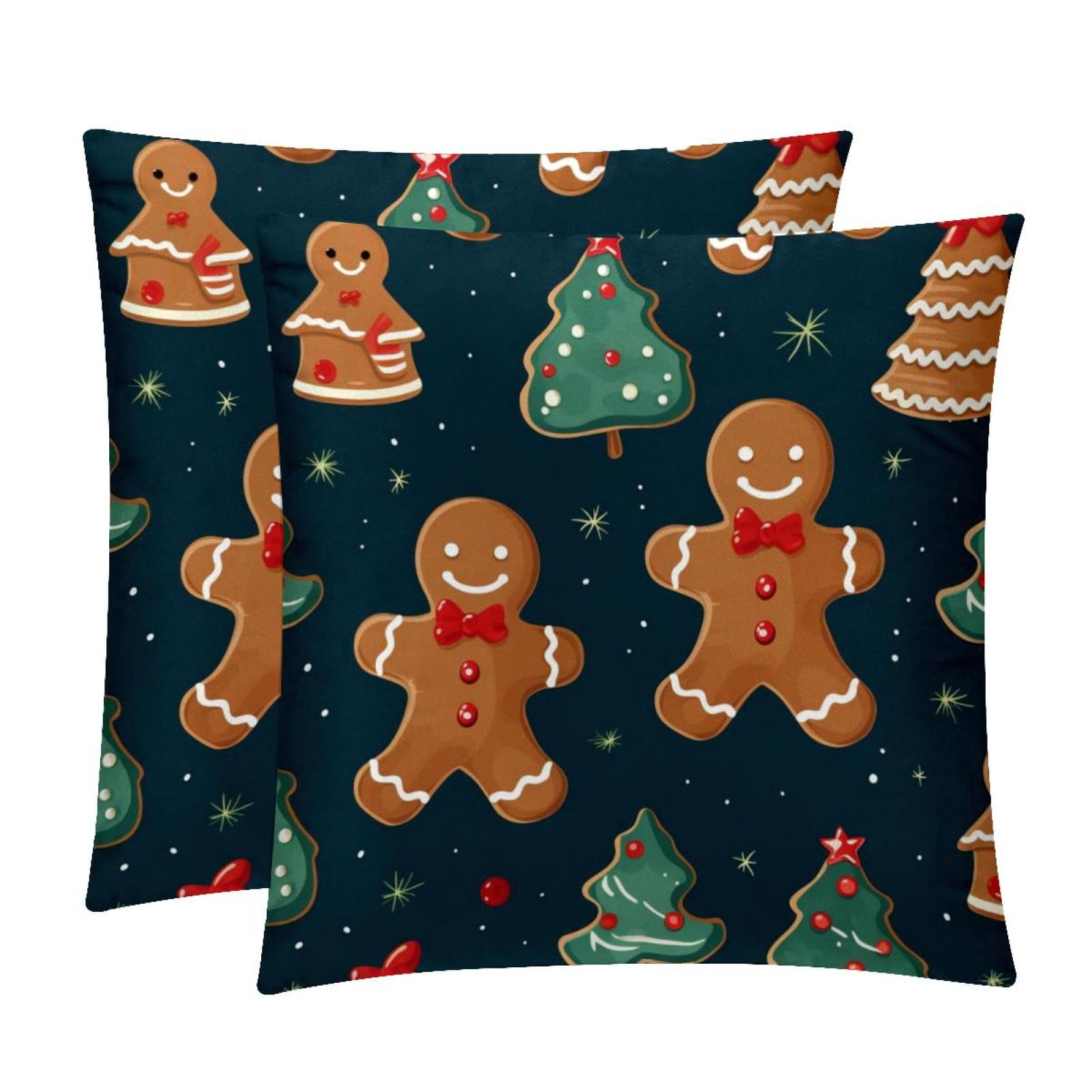 Gingerbread Man Covers Inserts with Unique Patterns - Set of 2 Chair ...