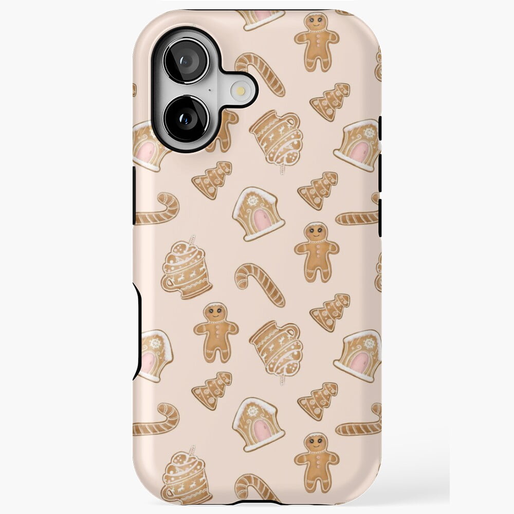 Gingerbread Man Cute Holiday Festive Pattern Art for iPhone 17 to 11 ...