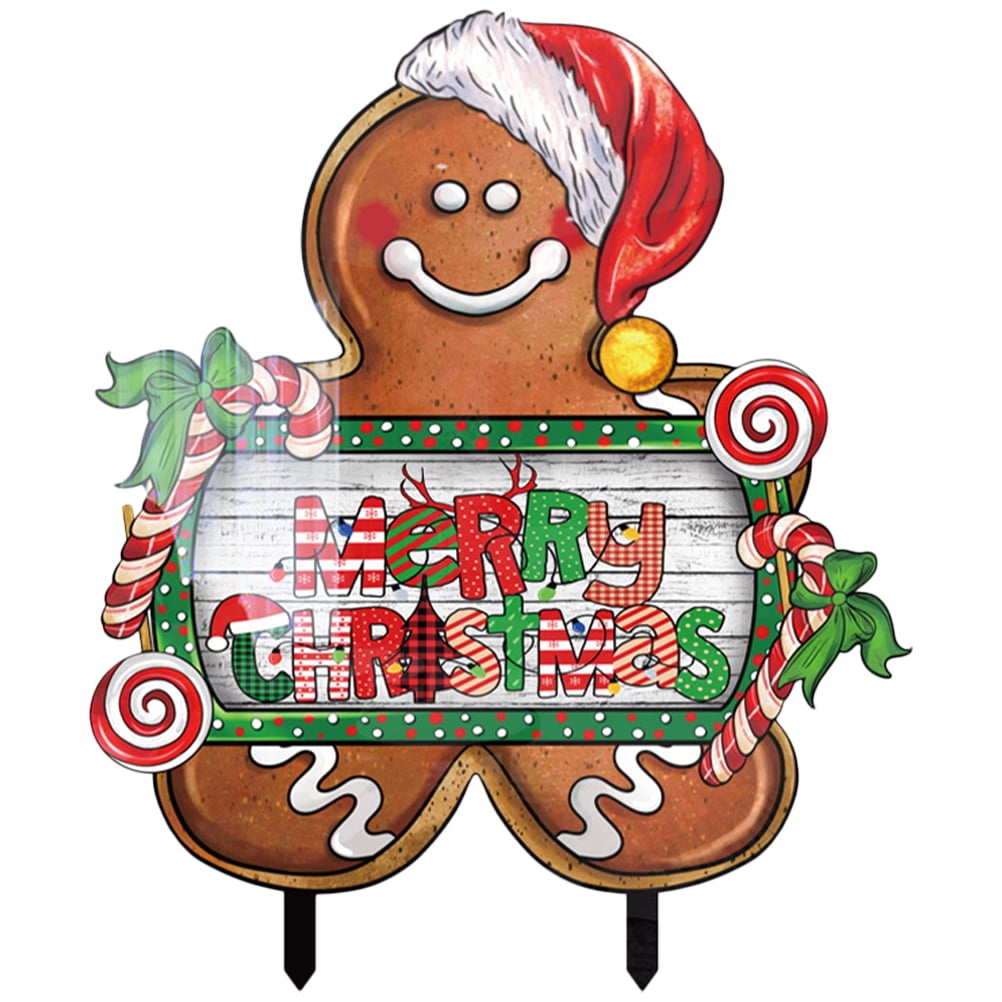 Gingerbread Man Decor Ornament Backyard & Garden Decorations Christmas ...