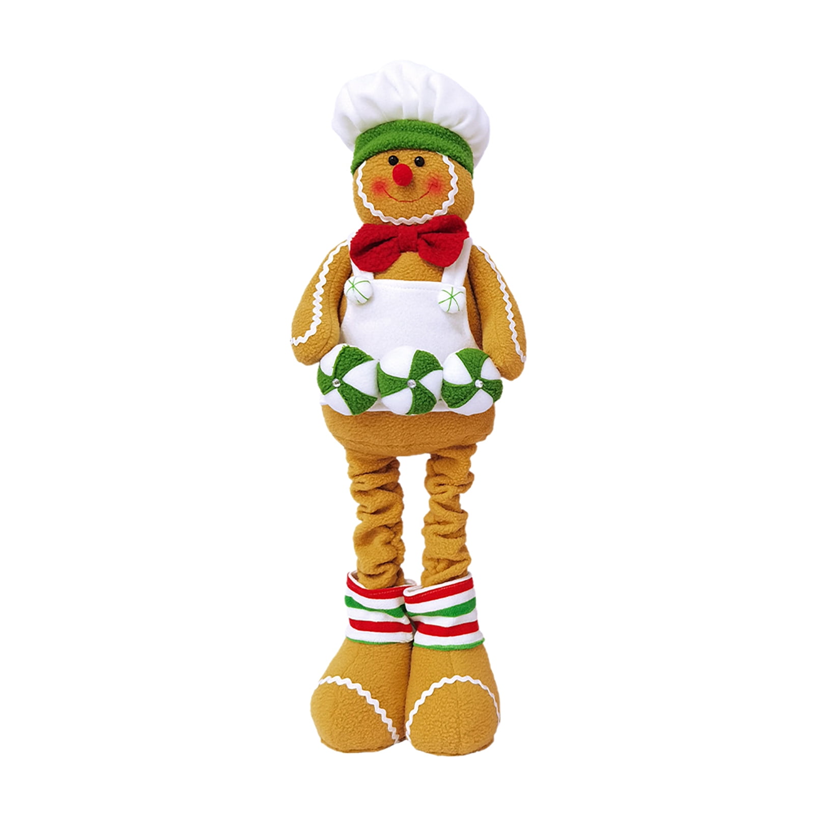 Gingerbread Man Doll Standing Stuffed Gingerbread Man with Retractable ...