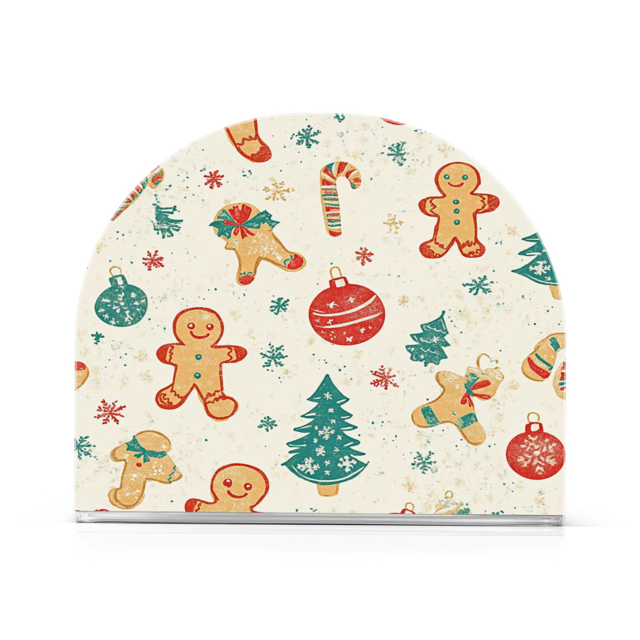 Gingerbread Man Element Design Thick U Shape Acrylic Napkin Holder Non ...