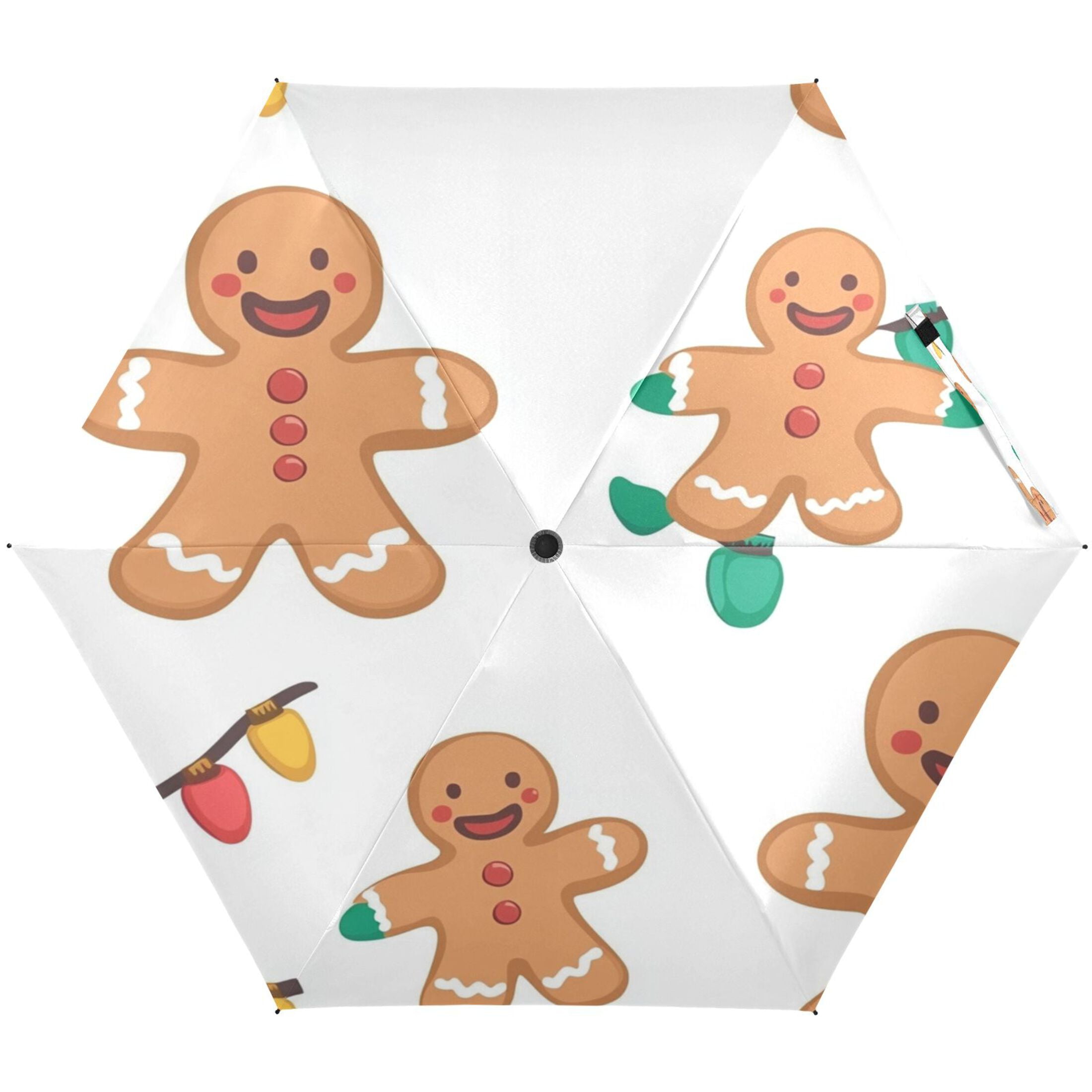 Gingerbread Man Element Umbrellas for Sun Auto Open Close UV50 ...
