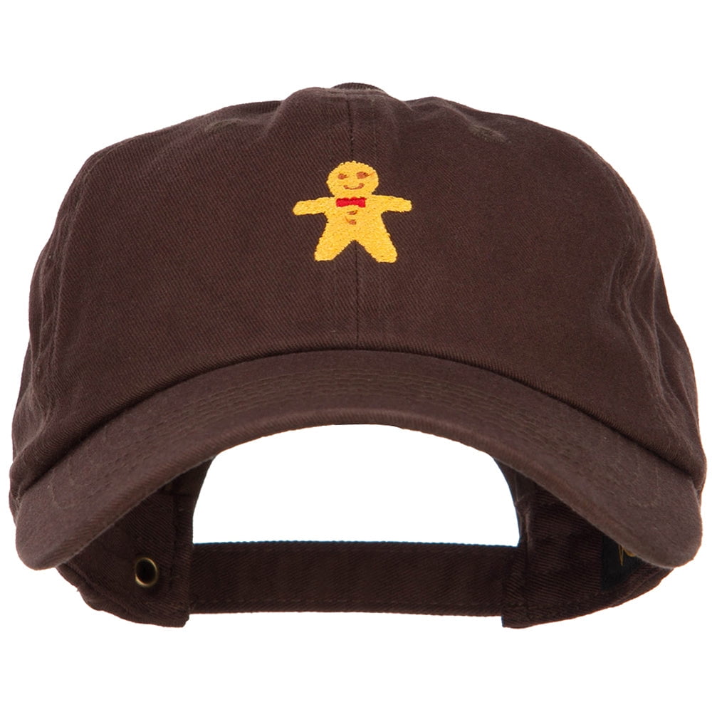 Gingerbread Man Embroidered Unstructured Cap - Brown OSFM - Walmart.com