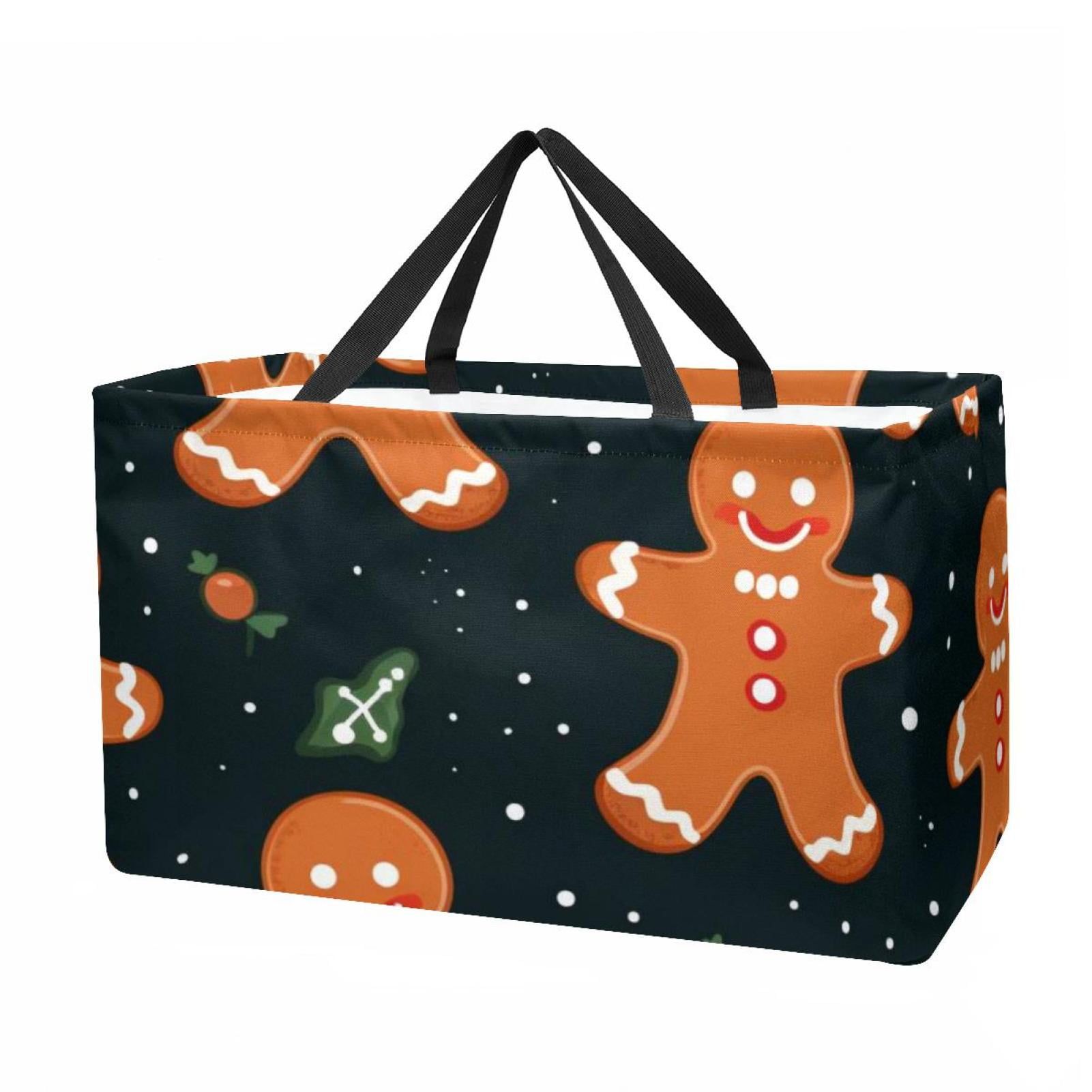 Gingerbread Man Foldable Oxford Cloth Reusable Storage Basket Cube ...