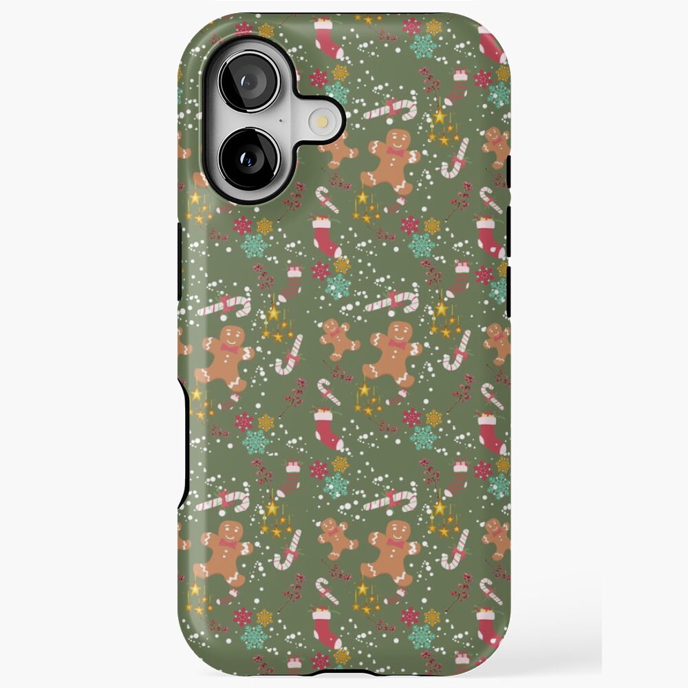 Gingerbread Man Holiday Cookie Phone Case 17 16 15 14 13 12 11 Pro Max ...
