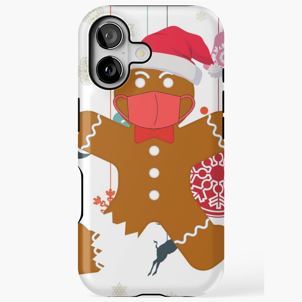 Gingerbread Man Holiday Print Holiday Phone Case with iPhone 17 to 11 ...