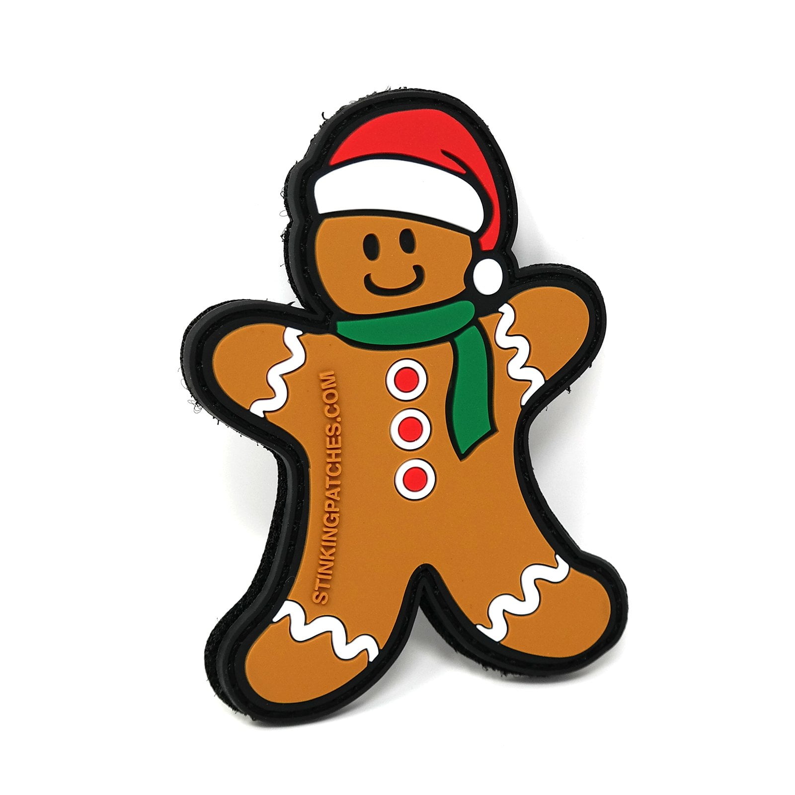 Gingerbread Man Hook and Loop PVC Rubber Patch | Christmas Tactical ...