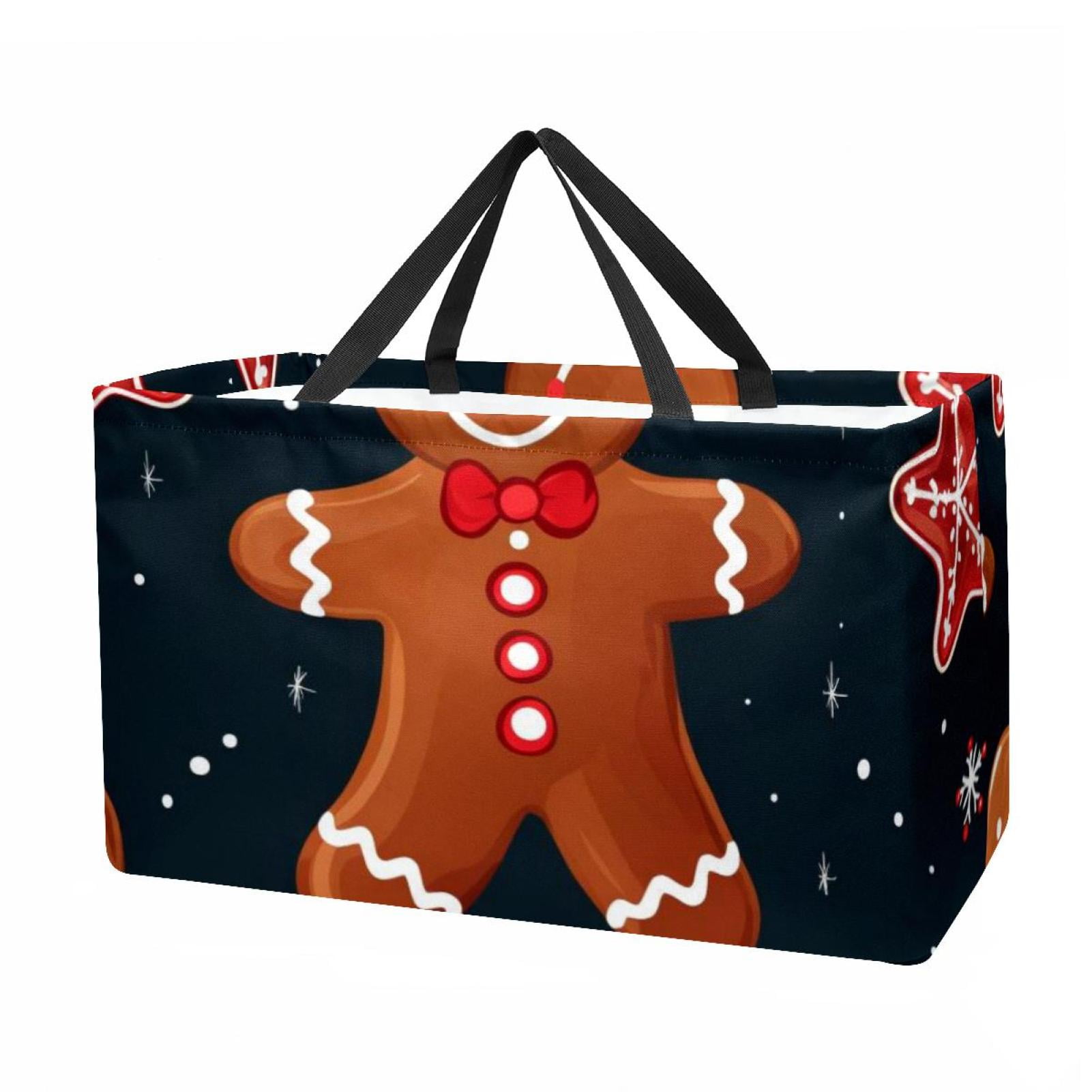 Gingerbread Man Large Foldable Oxford Cloth Picnic Basket - Versatile ...