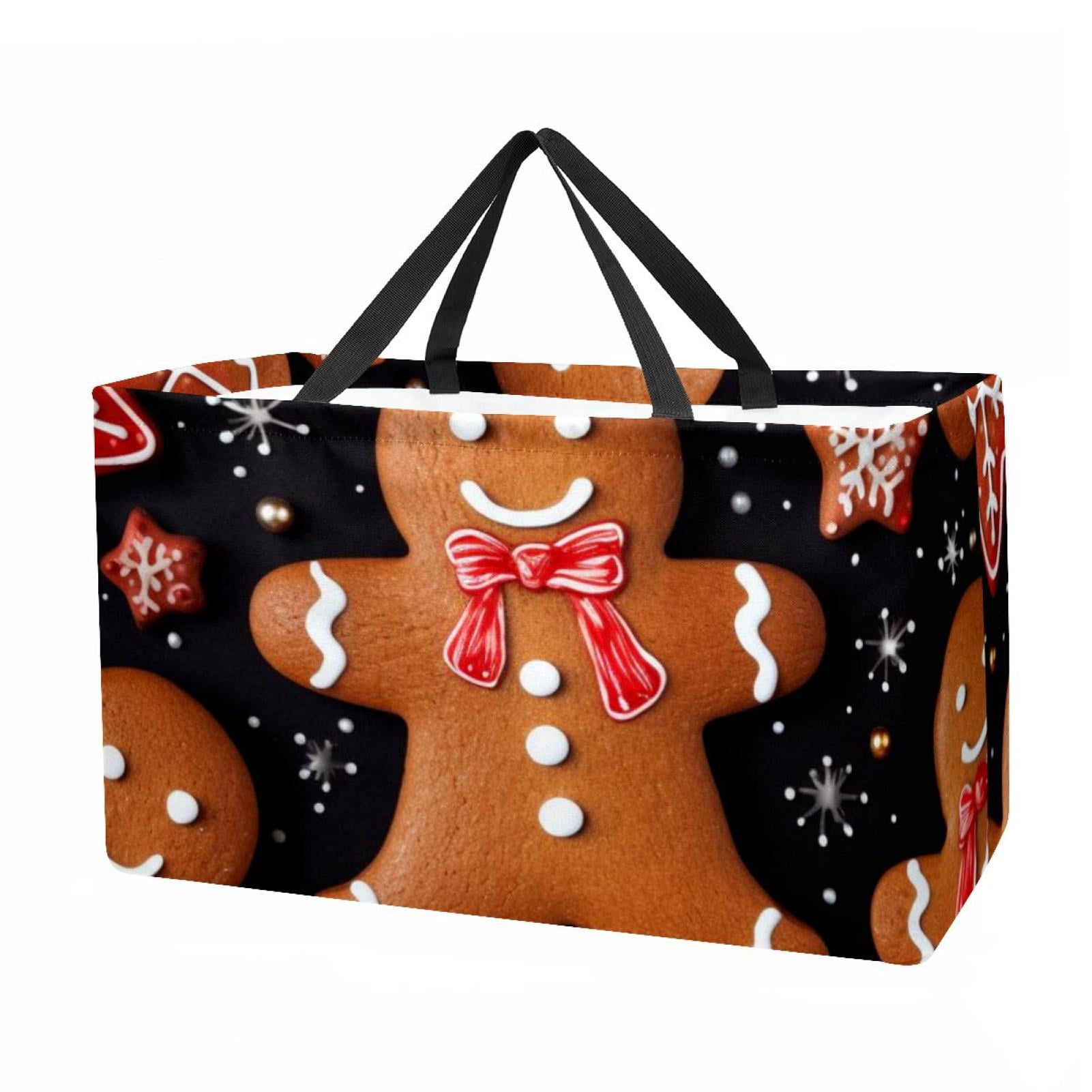 Gingerbread Man Large Foldable Oxford Cloth Picnic Basket - Versatile ...