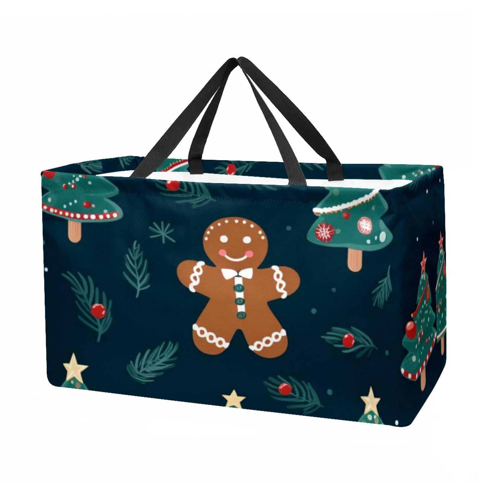 Gingerbread Man Large Foldable Oxford Cloth Storage Basket - Versatile ...