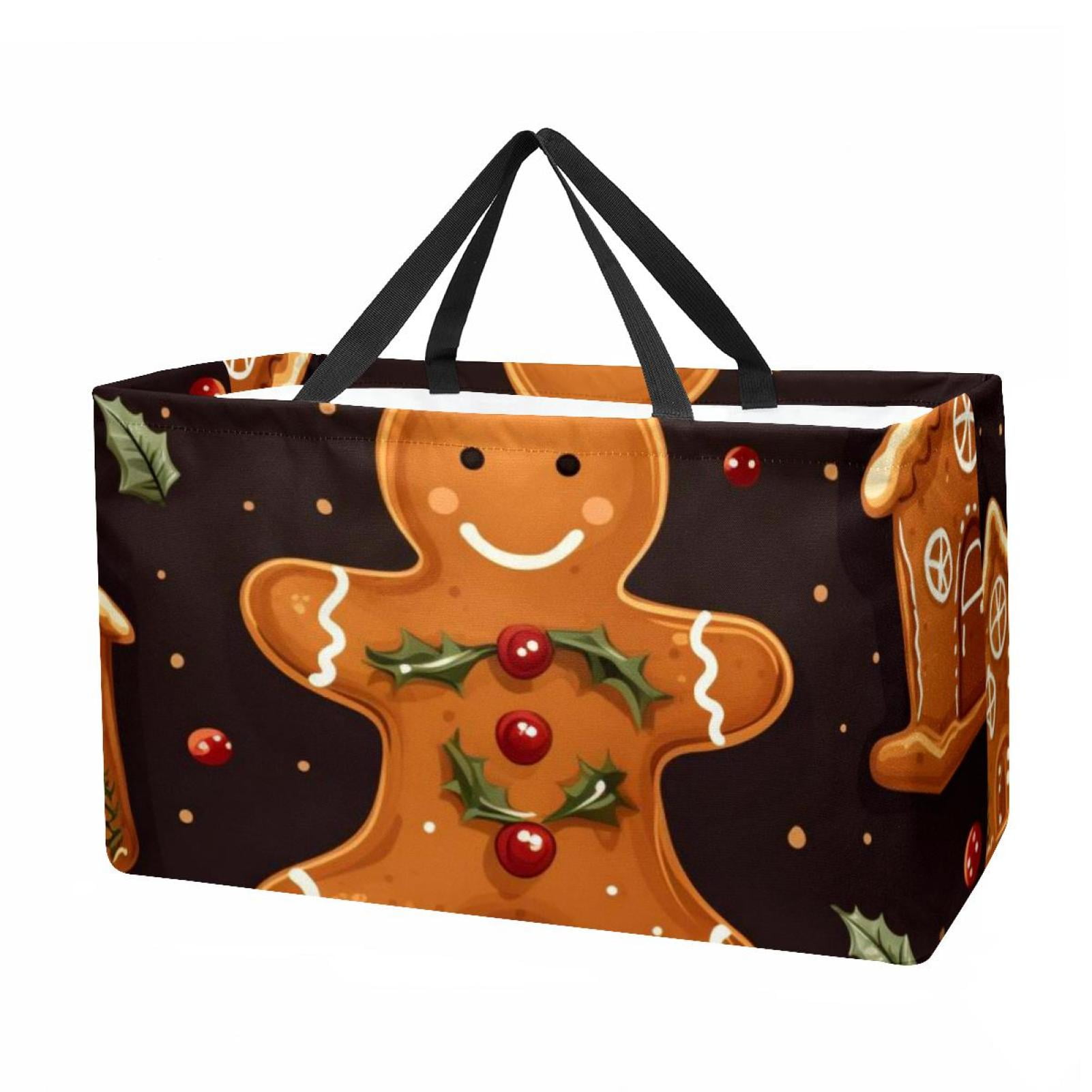 Gingerbread Man Large Foldable Oxford Cloth Storage Bin Cube Organizer ...