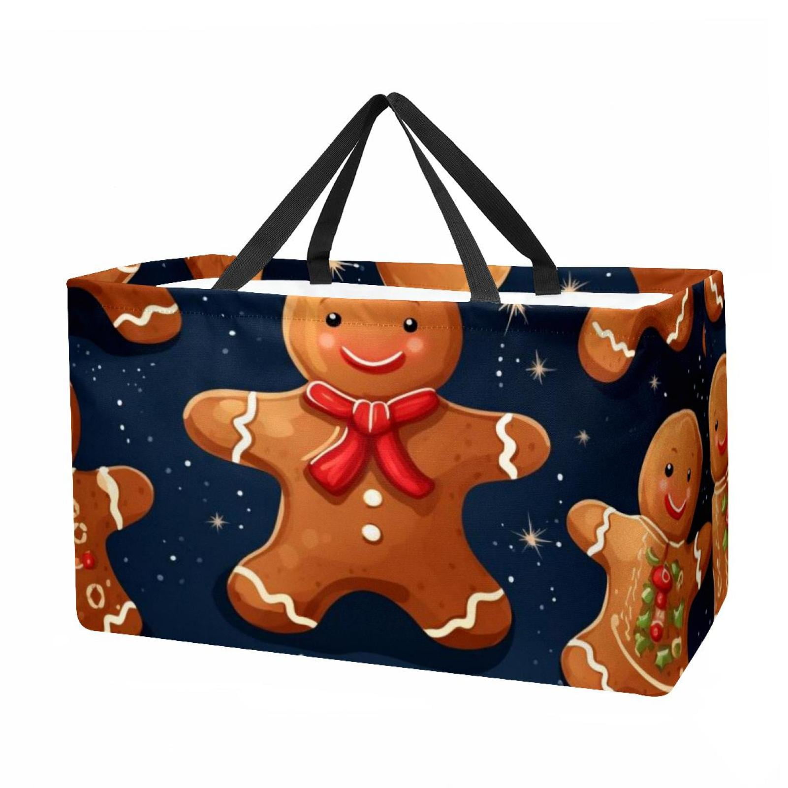 Gingerbread Man Large Foldable Oxford Cloth Storage Bin Cube Organizer ...