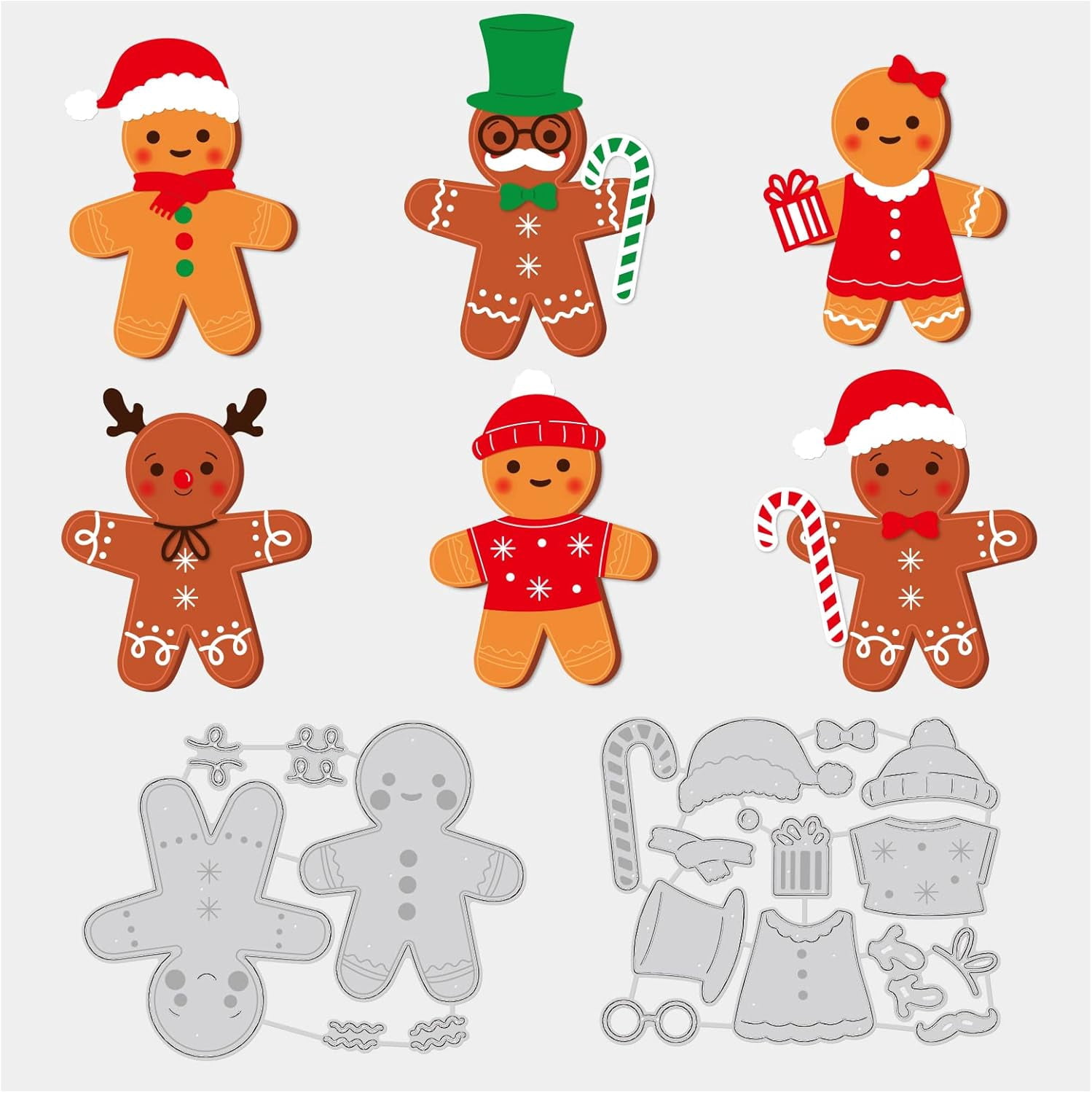 Gingerbread Man Metal Die Cuts Carbon Steel Die Cut Embossing for ...