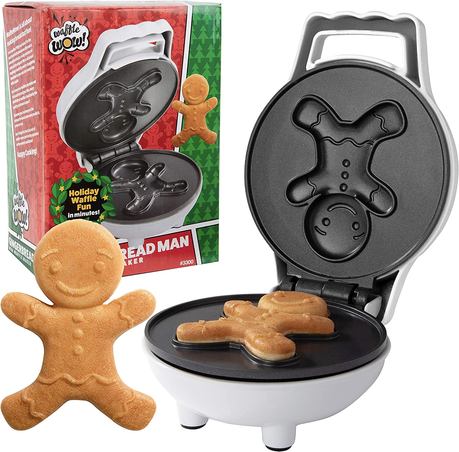 Gingerbread Man Mini Waffle Maker- Make this Christmas Special for Kids ...