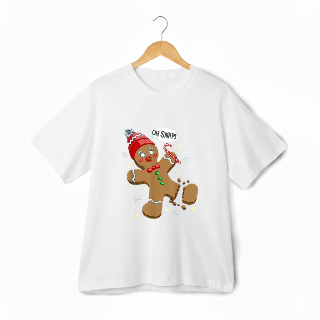 Gingerbread Man Oh Snap Christmas Classic Festive Tee Style Unisex T ...