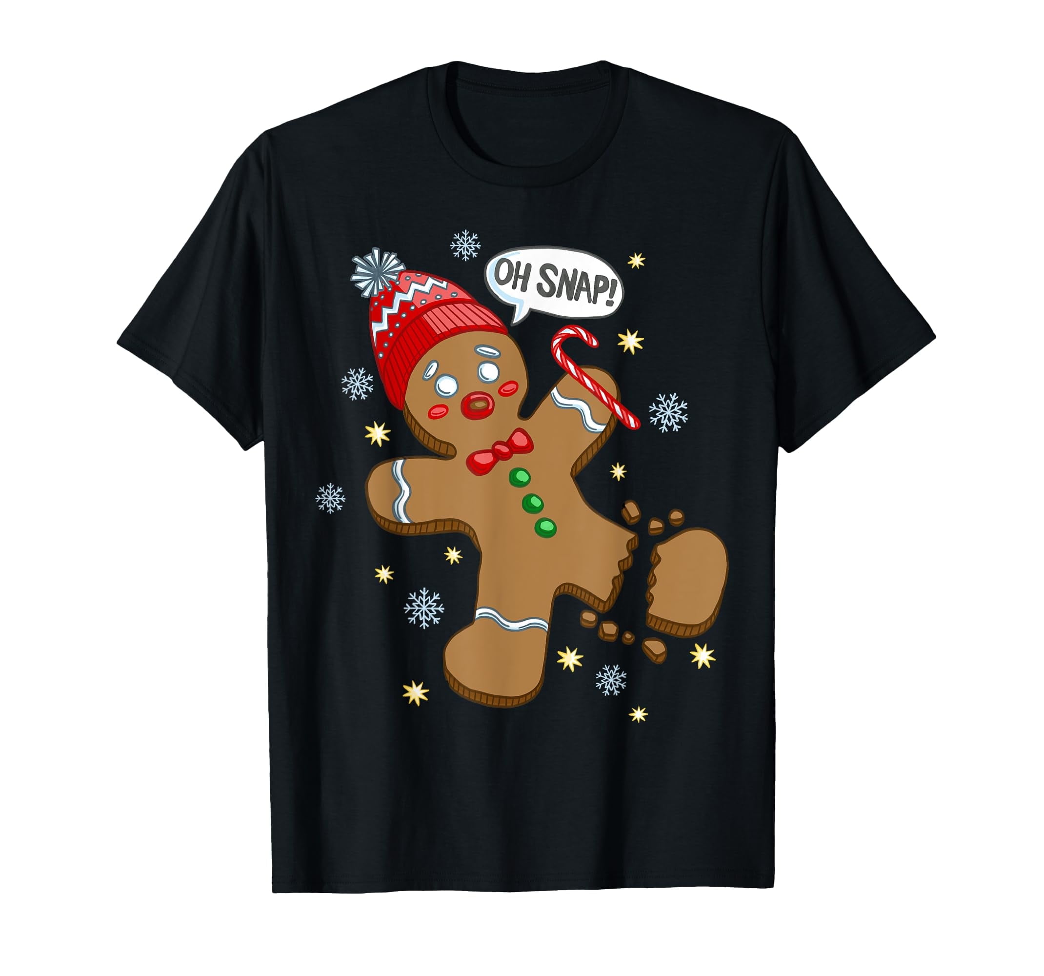 Gingerbread Man Oh Snap Christmas T-Shirt - Walmart.com