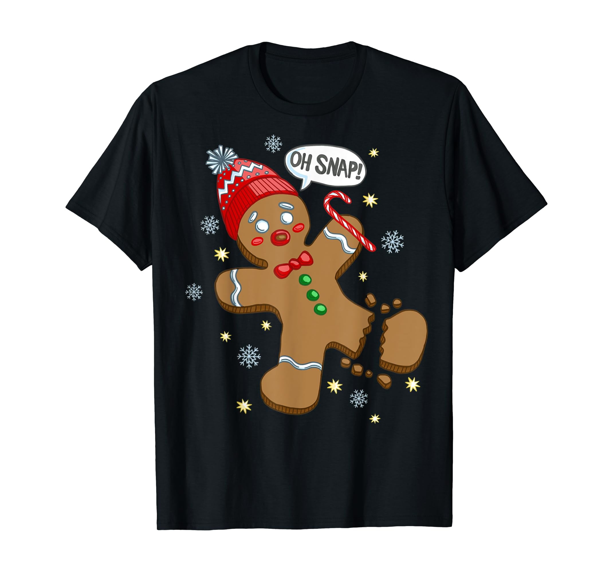 Gingerbread Man Oh Snap Krismast T-Shirt - Walmart.com