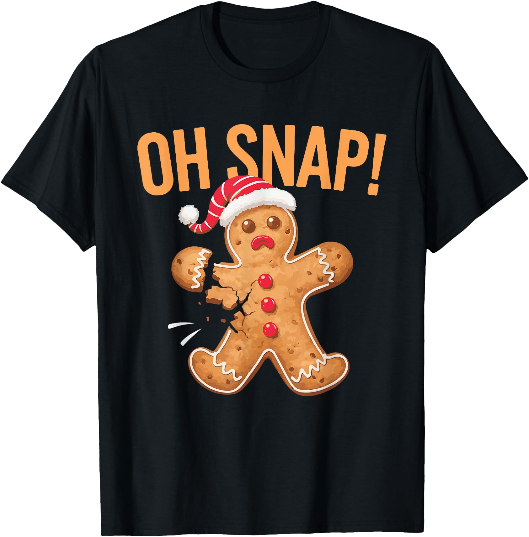 Gingerbread Man Oh Snap Krismast T-Shirt - Walmart.com