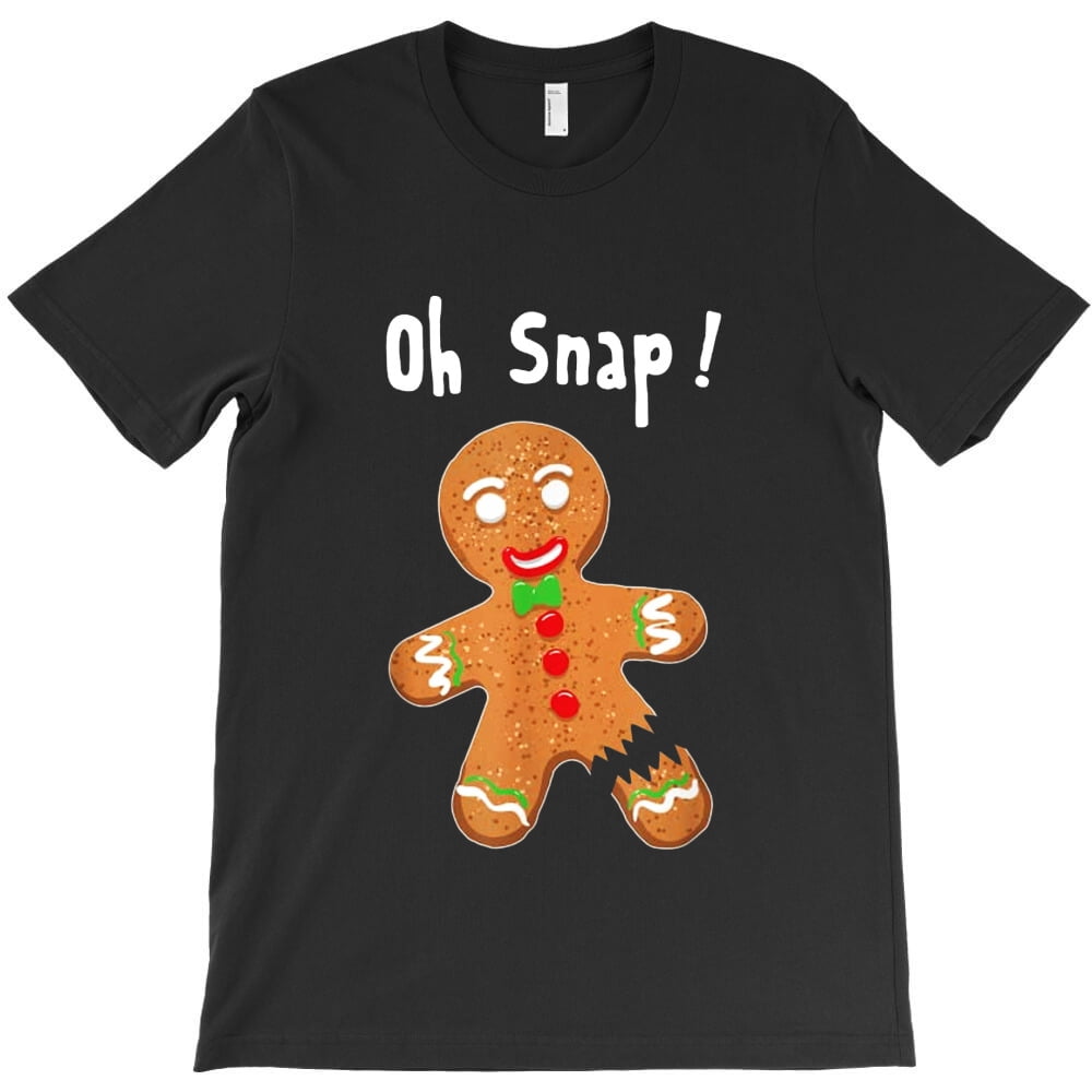 Gingerbread Man Oh Snap Themed Humorous and Festive Graphic Design ...
