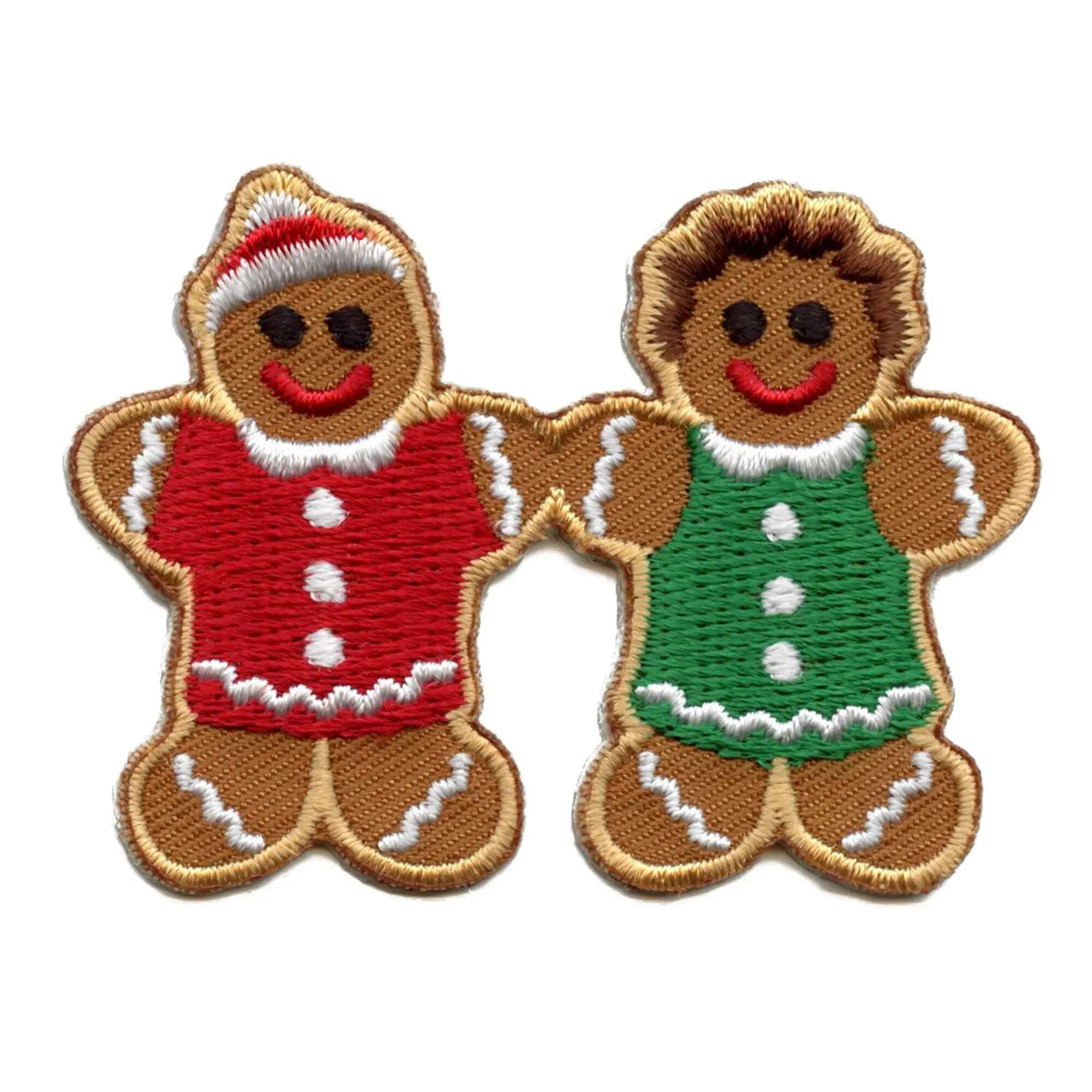 Gingerbread Man Patch Christmas Cookie Embroidered Iron On - Walmart.com
