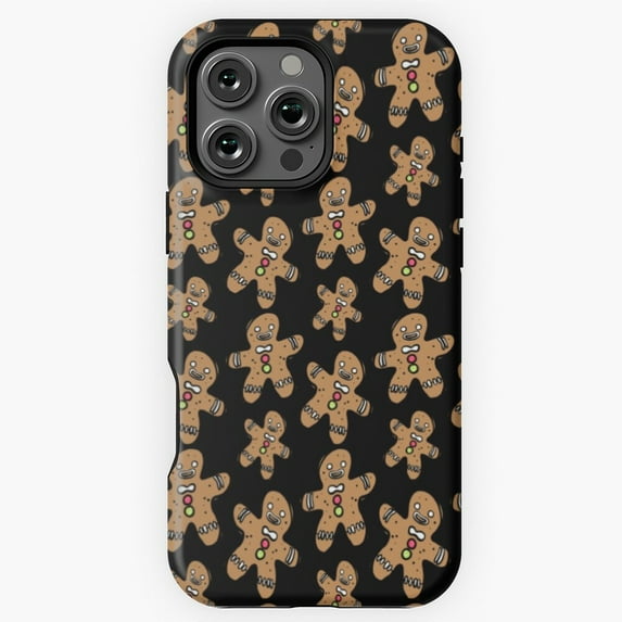 Gingerbread Man Pattern Phone Case for iPhone 11 12 13 14 15 16 17 Pro ...