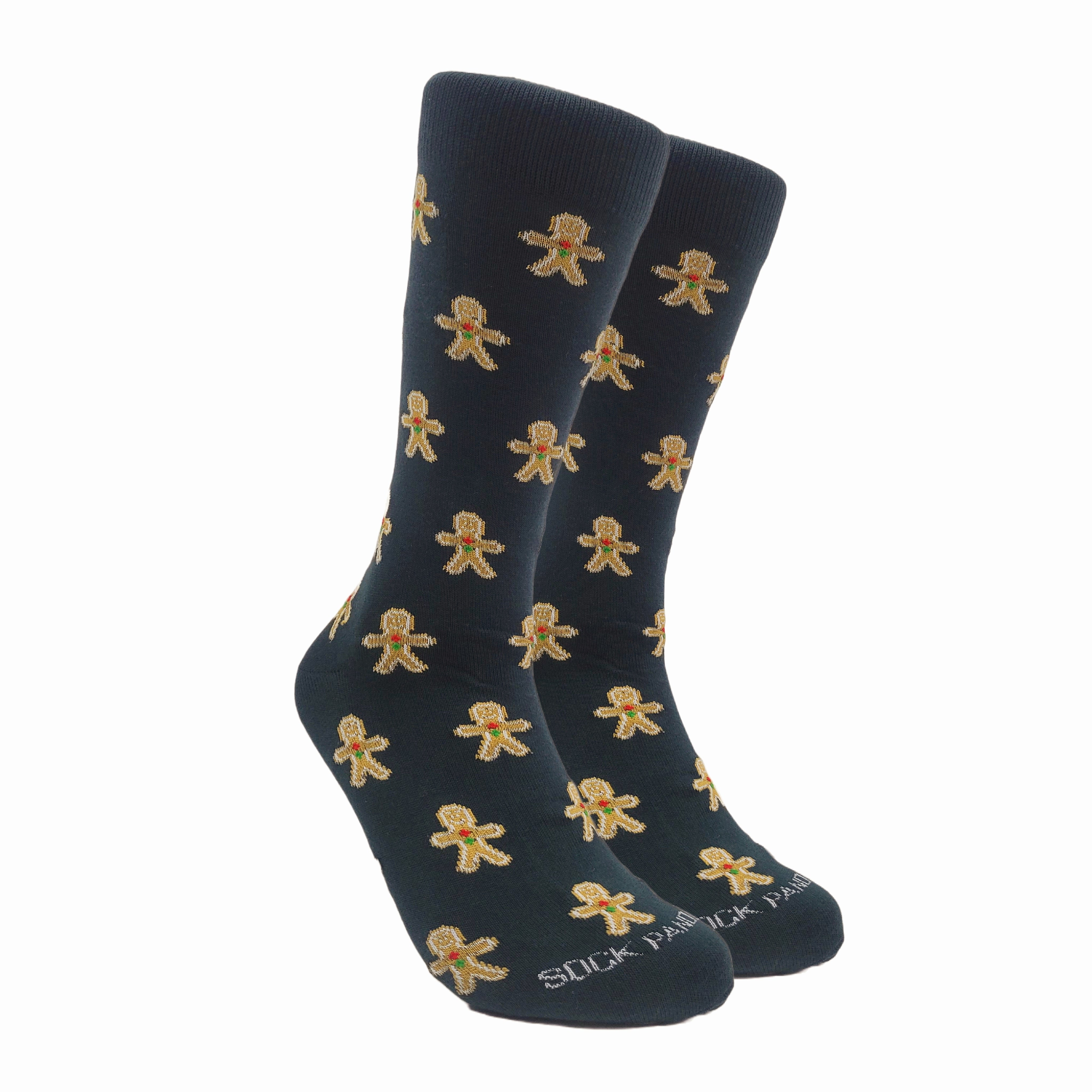 Gingerbread Man Patterned Socks from the Sock Panda (Adult Large - Men ...