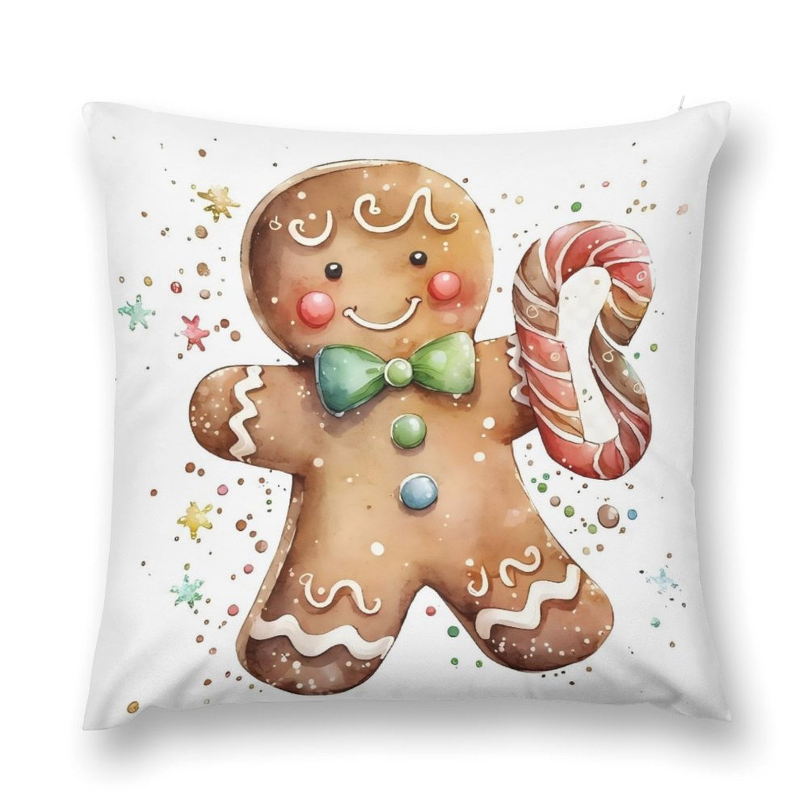 Gingerbread Man Pillow cover square cushion cover cartoon home ...