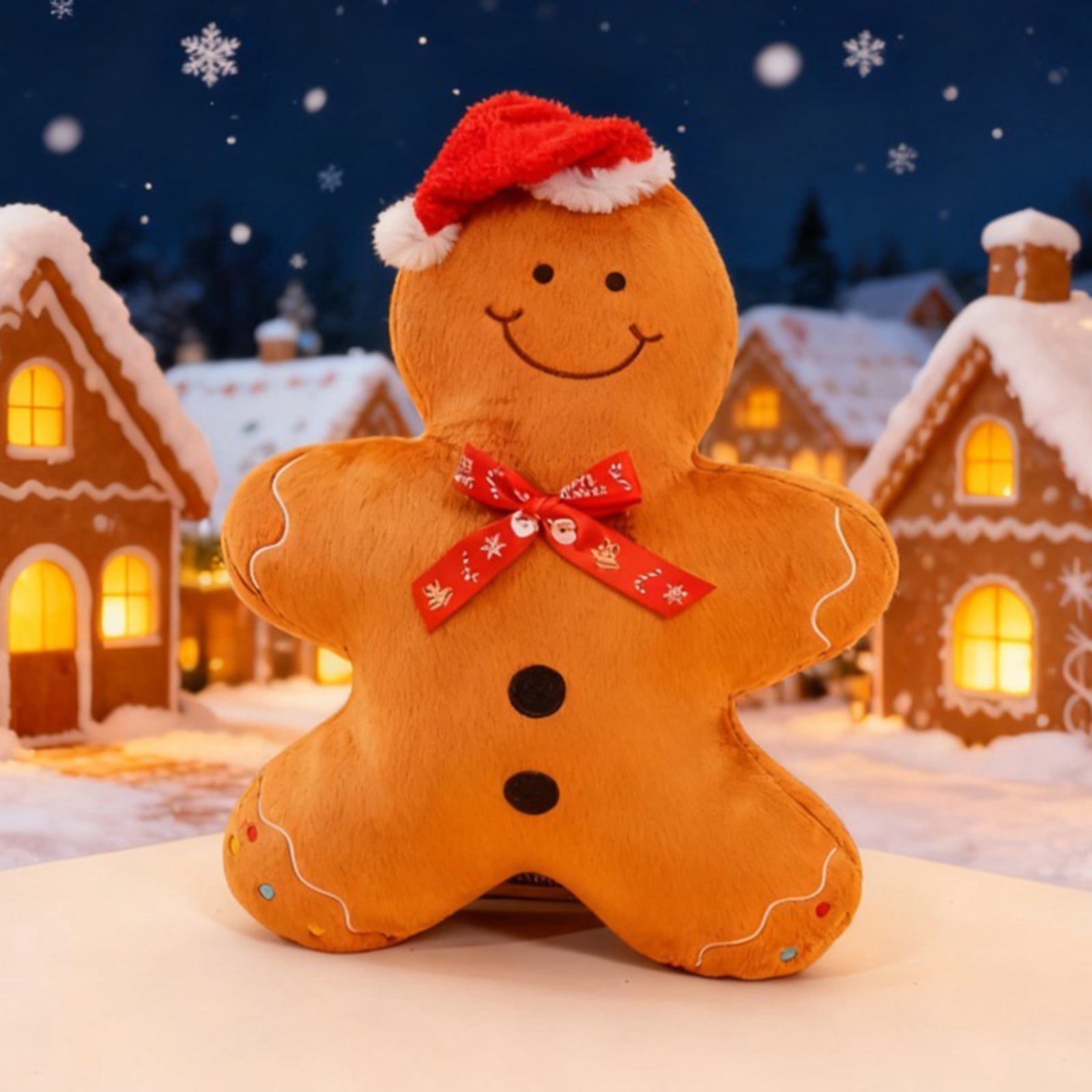 Gingerbread Man Plush, 19 Inch Christmas Stuffed Animal, Soft Huggable ...