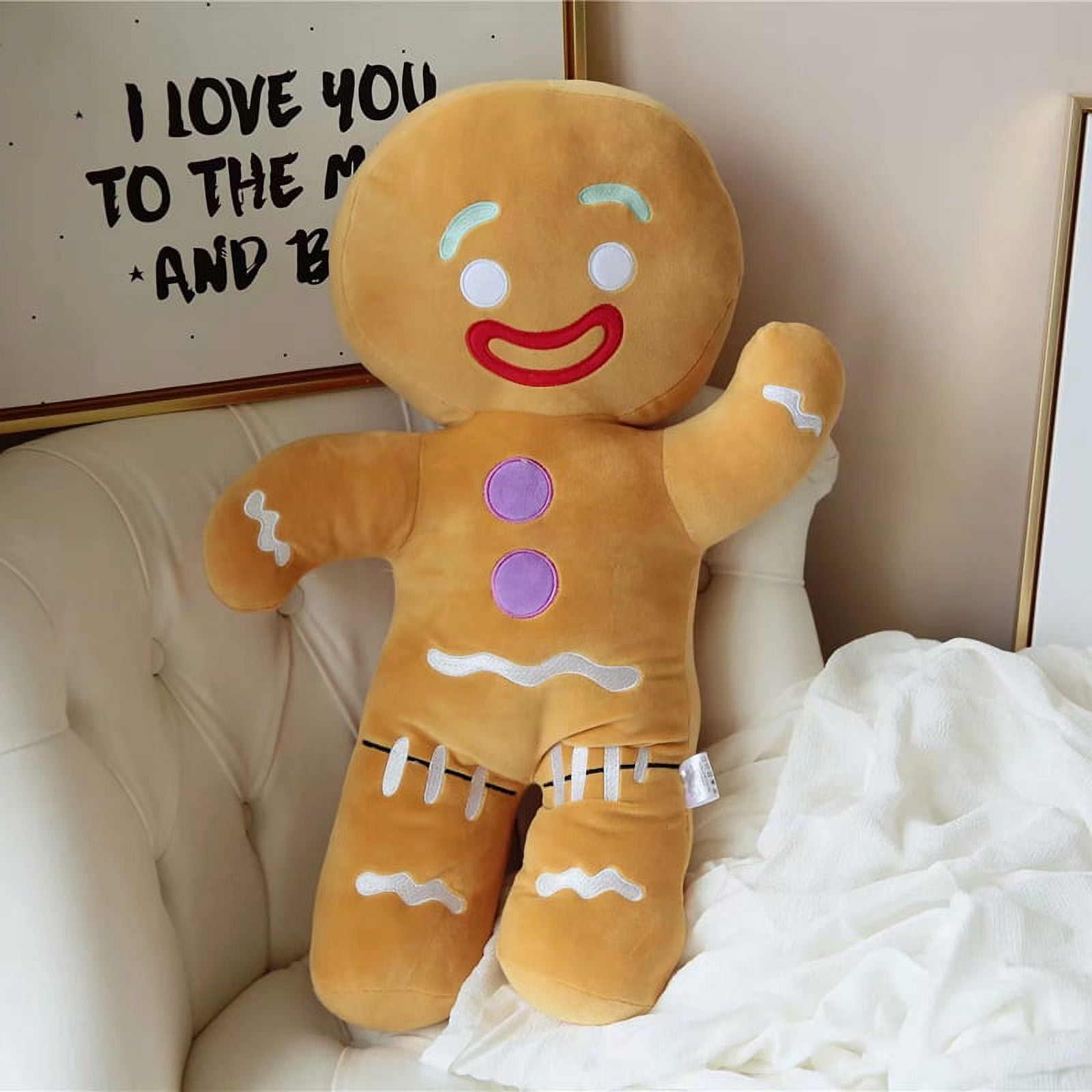 Gingerbread Man Plush Toy Biscuit Peluche Stuffed Cookie Soft Doll Room ...