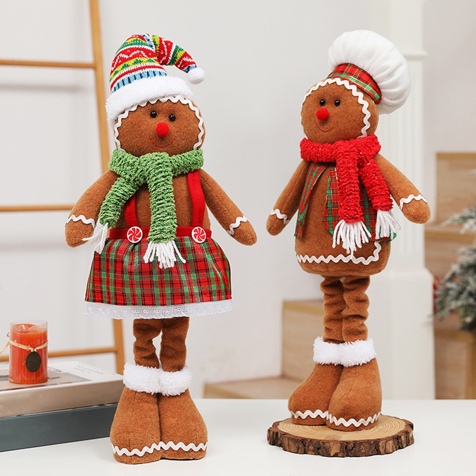 Gingerbread Man Plush Toy Stuffed Gingerbread Man Christmas Decoration ...