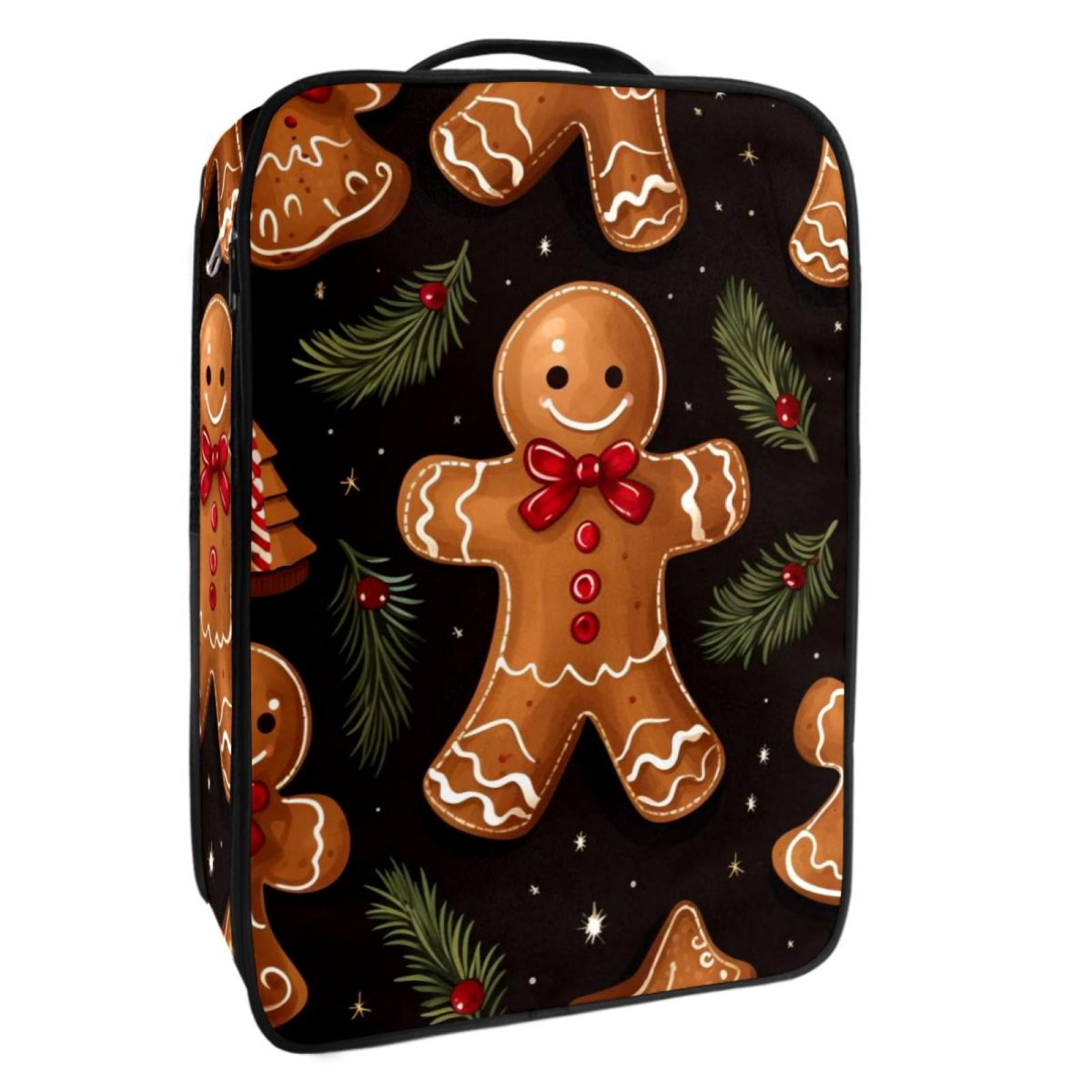 Gingerbread Man Polyester Shoe Box Organizer, 23x31cm/9x12in Storage ...