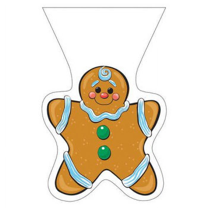 Gingerbread Man Shaped Cello Treat Bags 20 Per Pack - Walmart.com