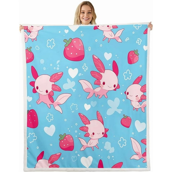 Gingerbread Man Sherpa Blanket Plush Fuzzy Cute Christmas Fleece Throw ...