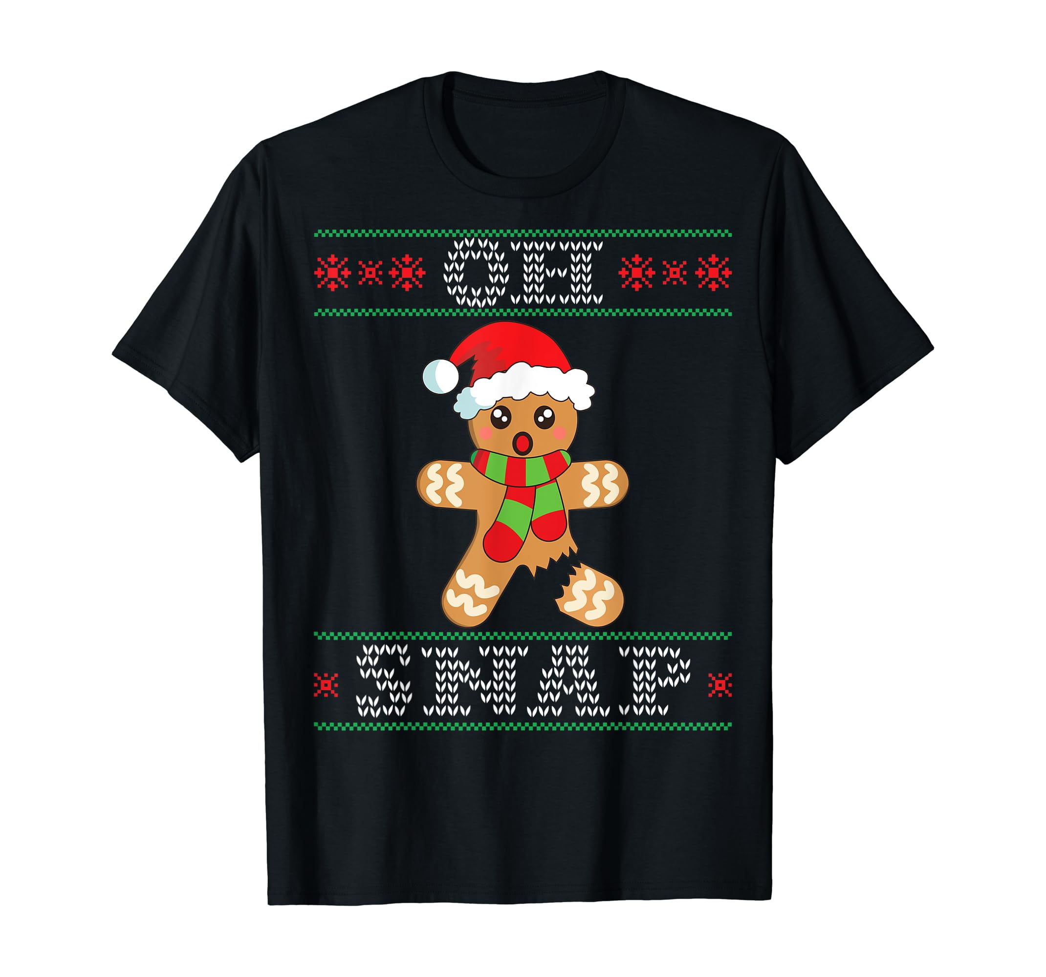 Gingerbread Man Shirt Oh Snap Krismast Sweater T-Shirt - Walmart.com