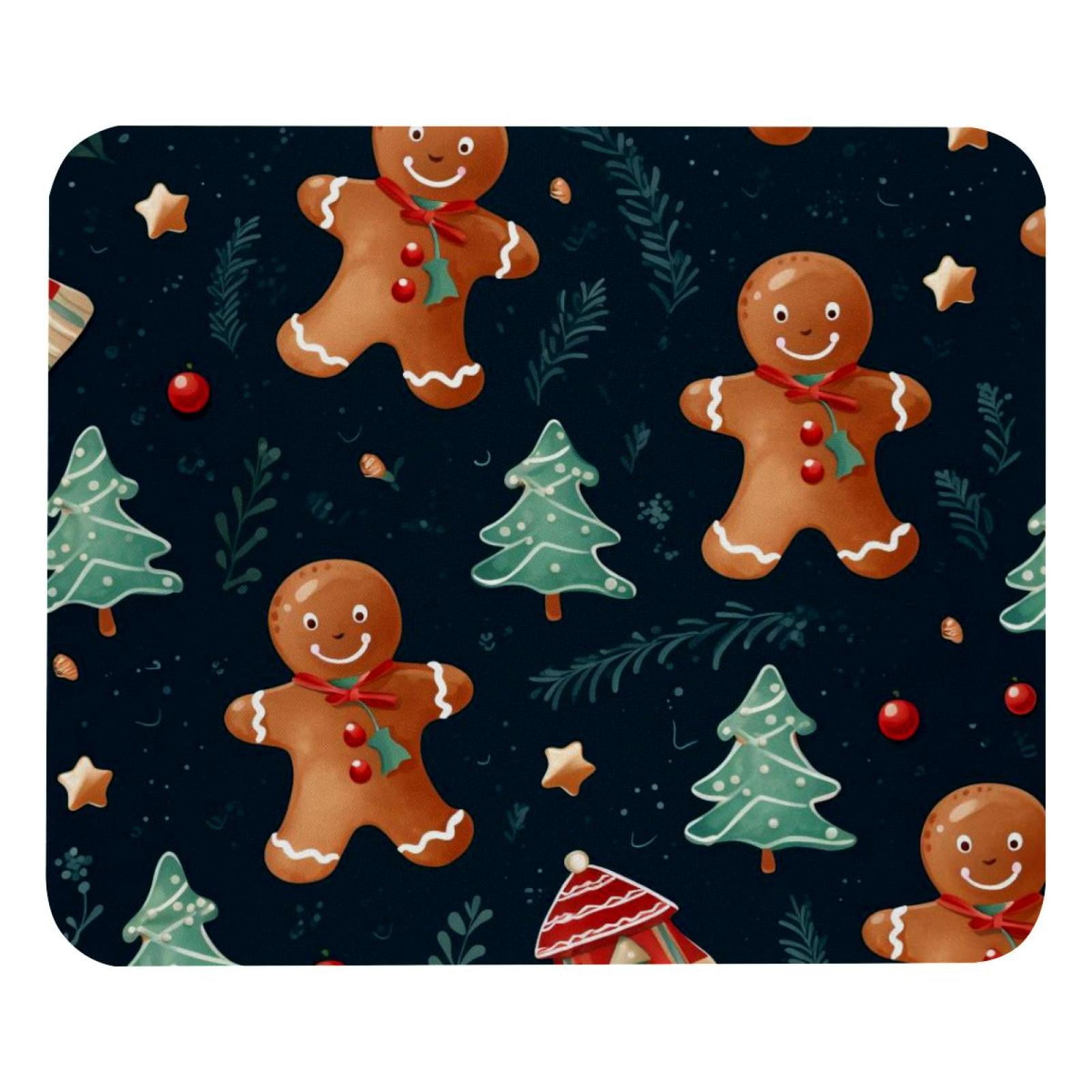 Gingerbread Man Square Gaming Mousepad Desk Mat Non-Slip Rubber Bottom ...