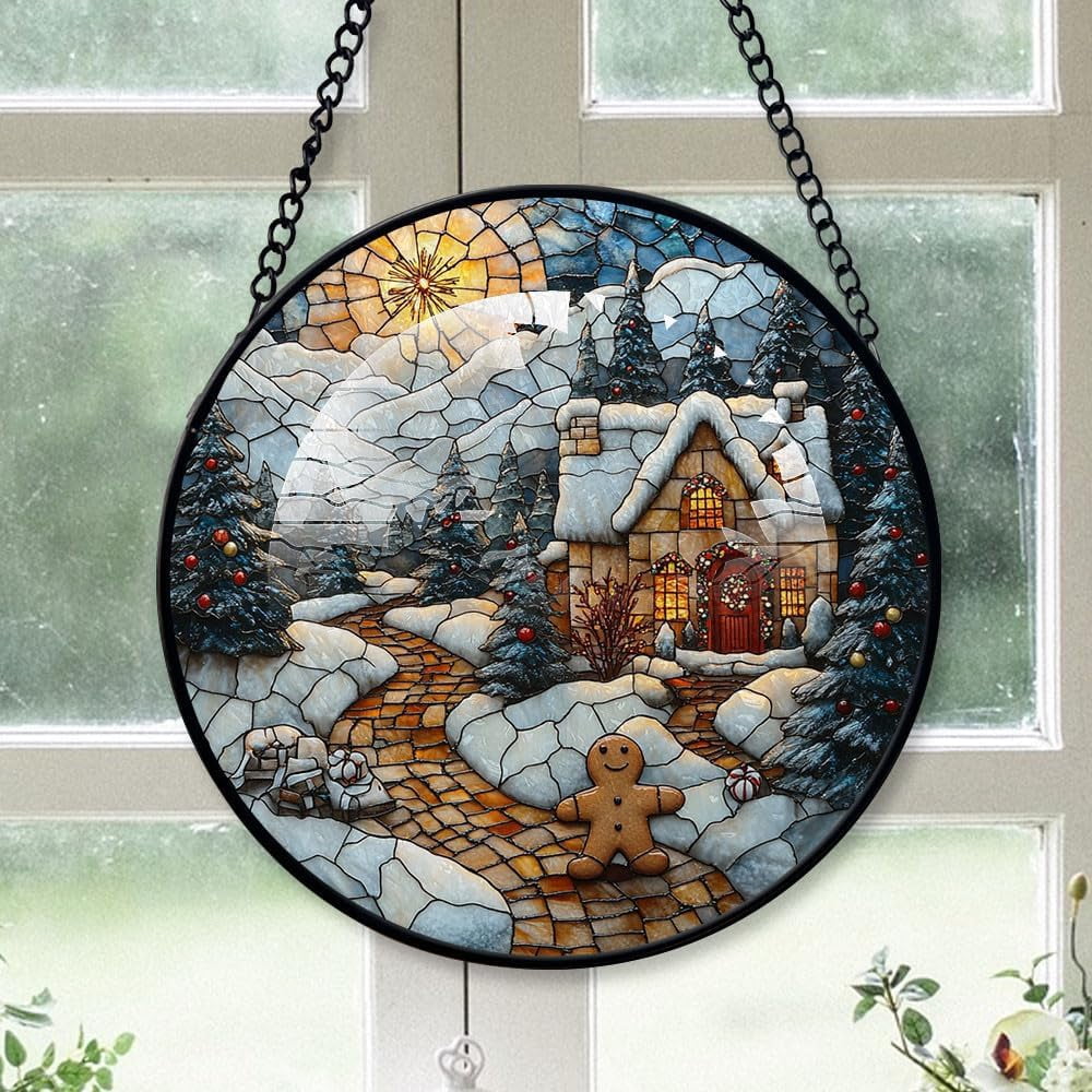 Gingerbread Man Stained Glass Suncatcher, Gingerbread Man, Gingerbread ...