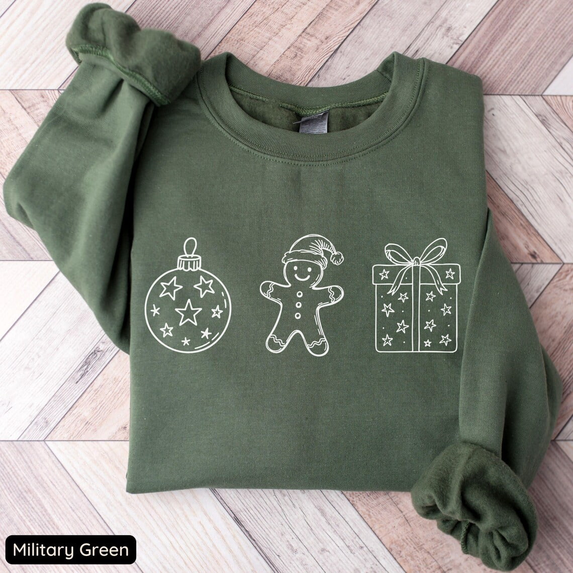 Gingerbread Man SweatMinimalist SweatSweatshirt for Women, Modern Shirt ...