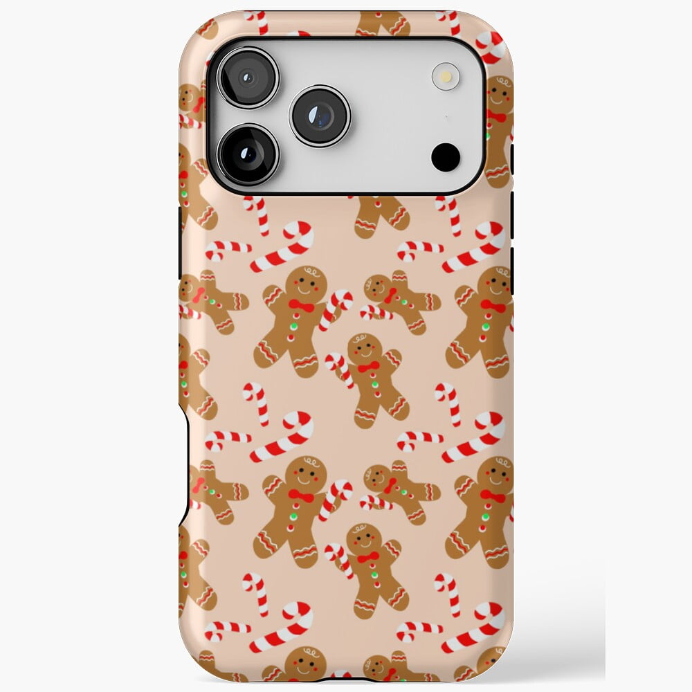 Gingerbread Man Xmas Art Protective Case for iPhone 11 12 13 14 15 16 ...
