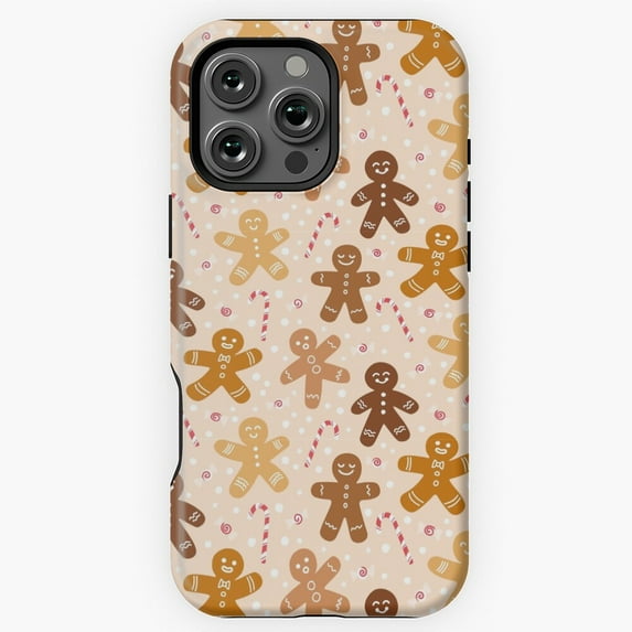Gingerbread Men Candy Cane Holiday Style iPhone Case 17 16 15 14 13 12 ...