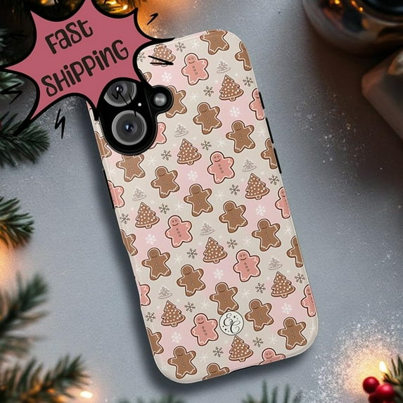 Gingerbread Men Holiday Tree Phone Case for iPhone 17 11 12 13 14 15 16 ...